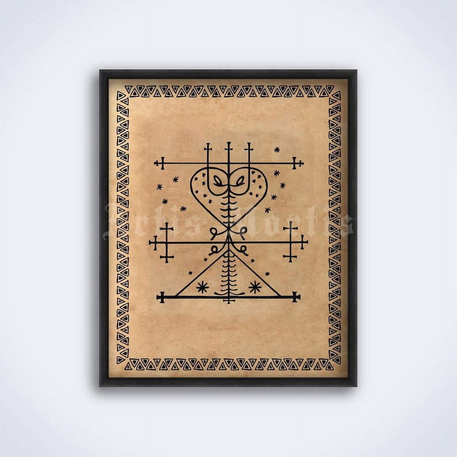 POSTER Maman Brigitte veve, voodoo art, Loa of Death, goddess of ...