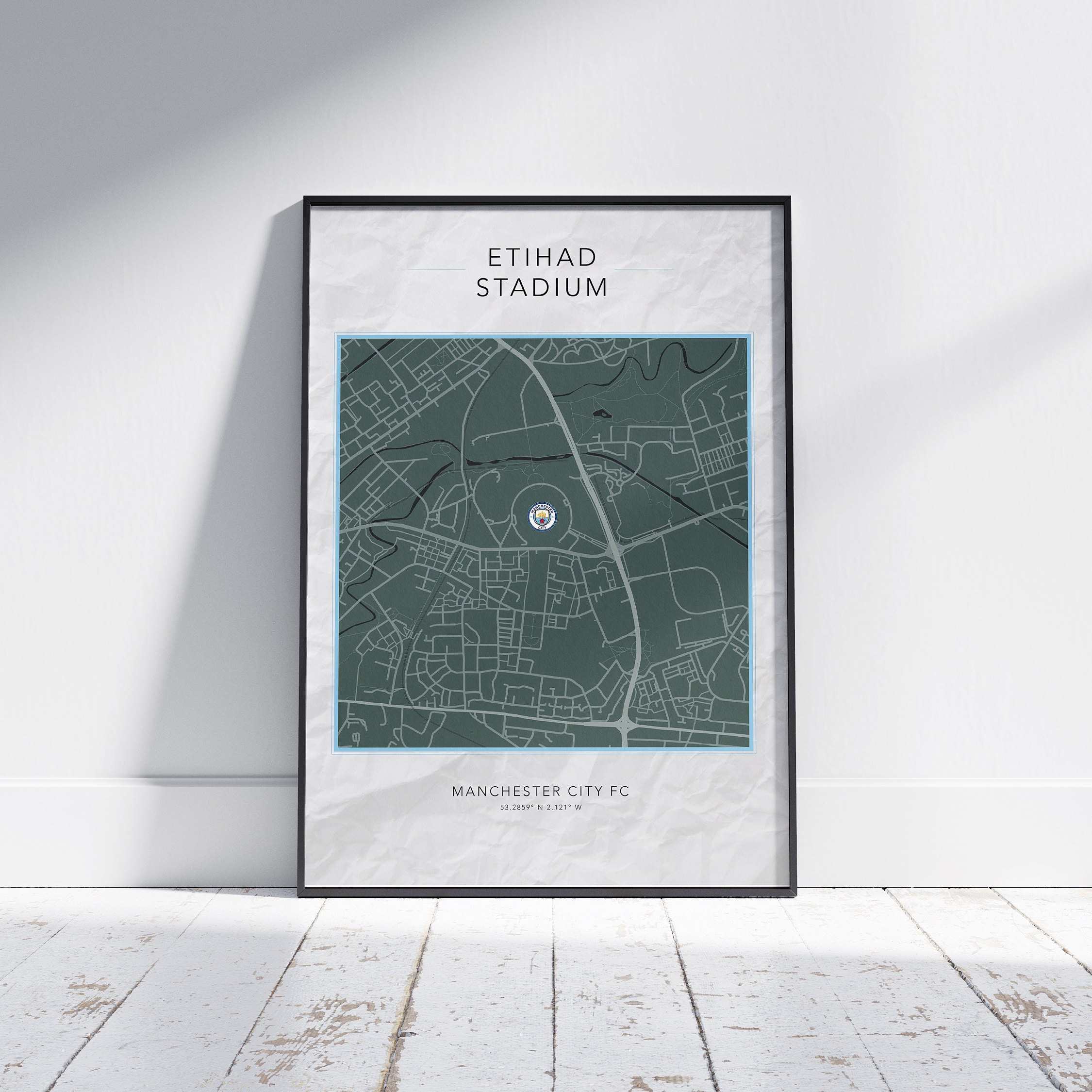 POSTER Manchester City Location Poster Wall Art -UNFRAMED - Walmart.com