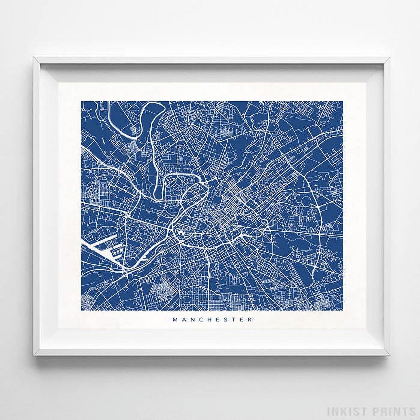 POSTER Manchester Map, England Print, Manchester Poster, England Art ...