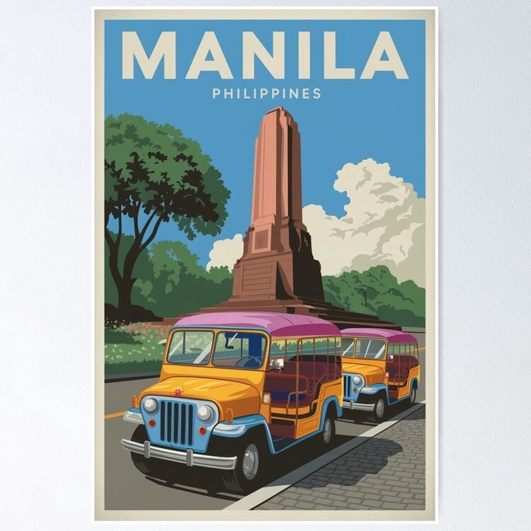 POSTER Manila Vintage Travel Poster Poster UNFRAMED, 12x18 - Walmart.com