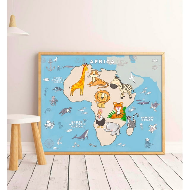 POSTER Map of Africa Classroom Posters Africa Continent Educational ...