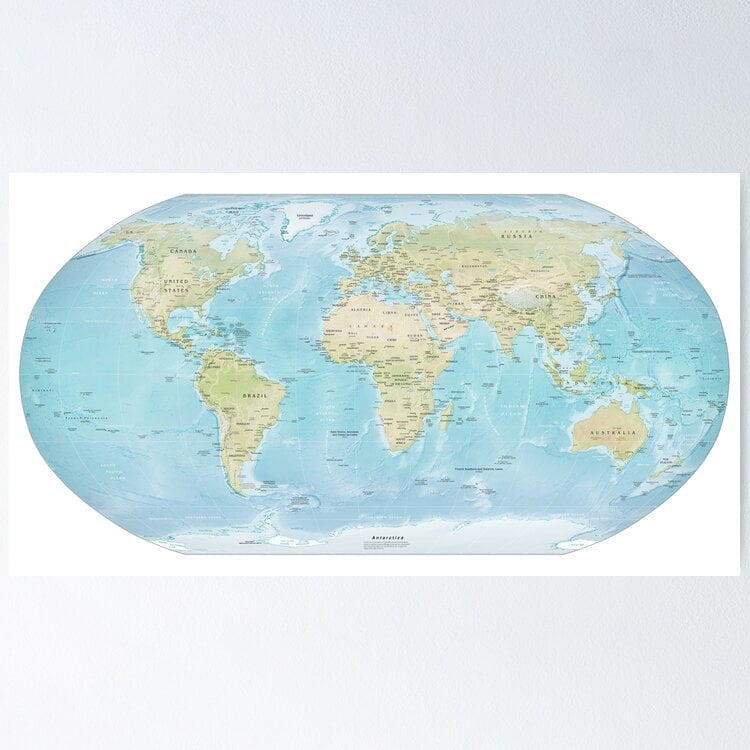 POSTER Map of the World - Earth POSTER UNFRAMED, 24x36 - Walmart.com
