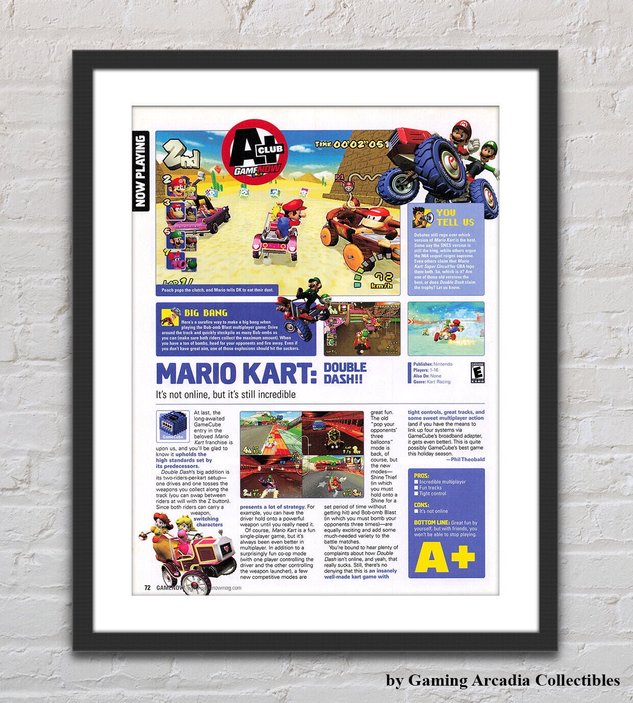 POSTER Mario Kart Double Dash Nintendo Gamecube Poster-16x24-UNFRAMED ...