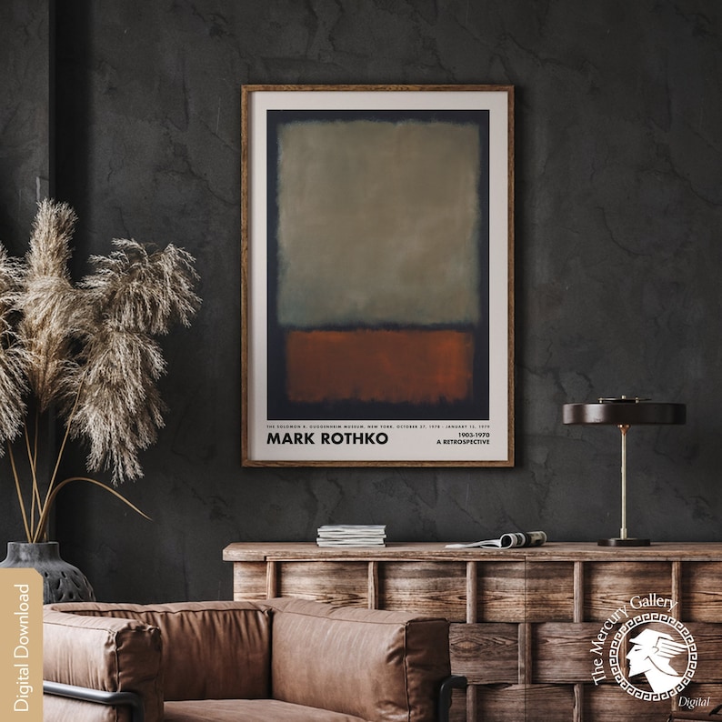 POSTER Mark Rothko Poster, Minimalist Painting, Museum Wall Art ...