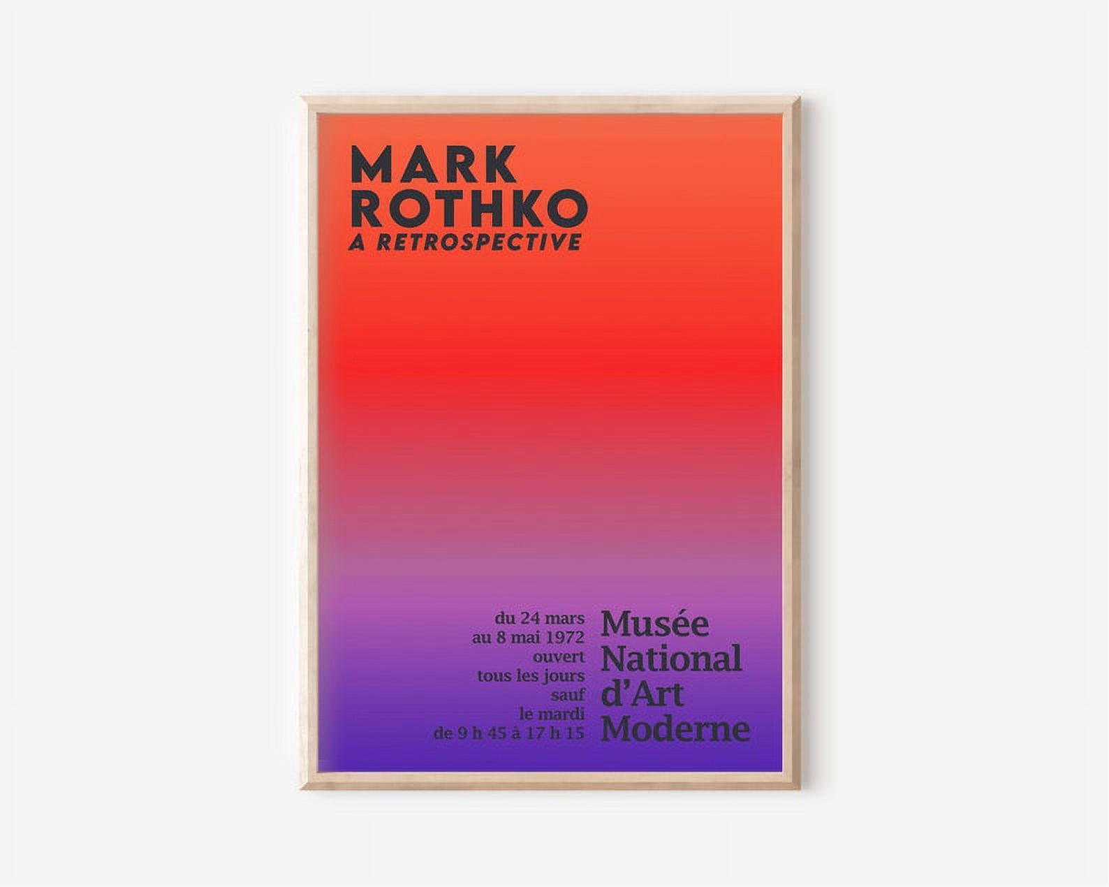 POSTER Mark Rothko Vintage Exhibition Poster, Mark Rothko Print, Modern ...