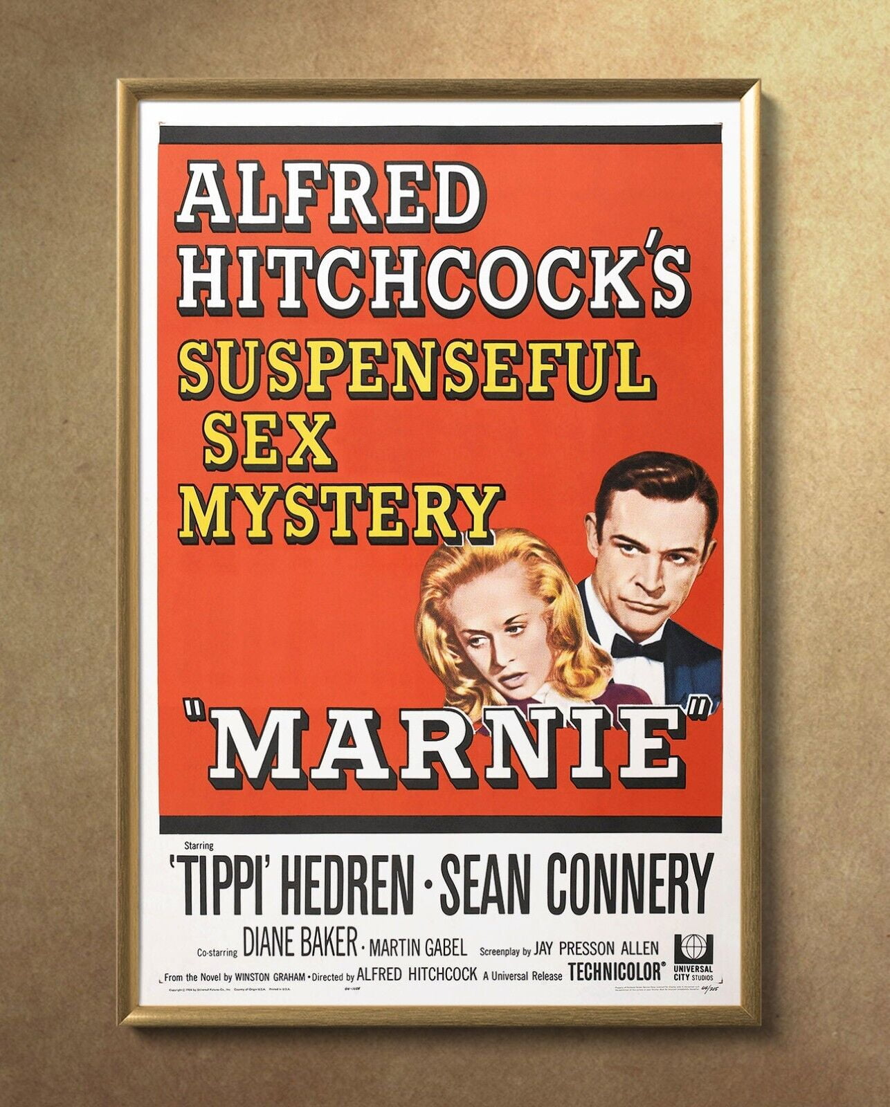 POSTER Marnie Tippi Hedren 1964 Movie Poster-24x36-UNFRAMED - Walmart.com