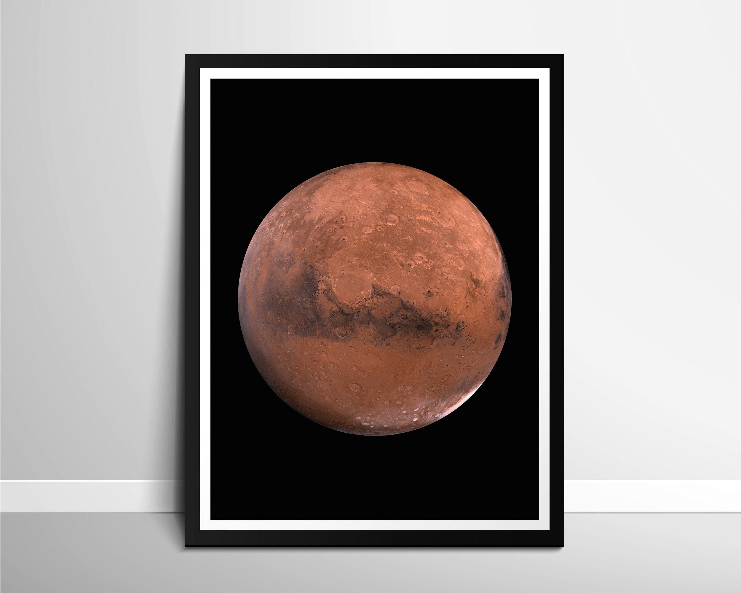 POSTER Mars Poster, Planet Wall Art, Solar System Print, , Space Wall ...