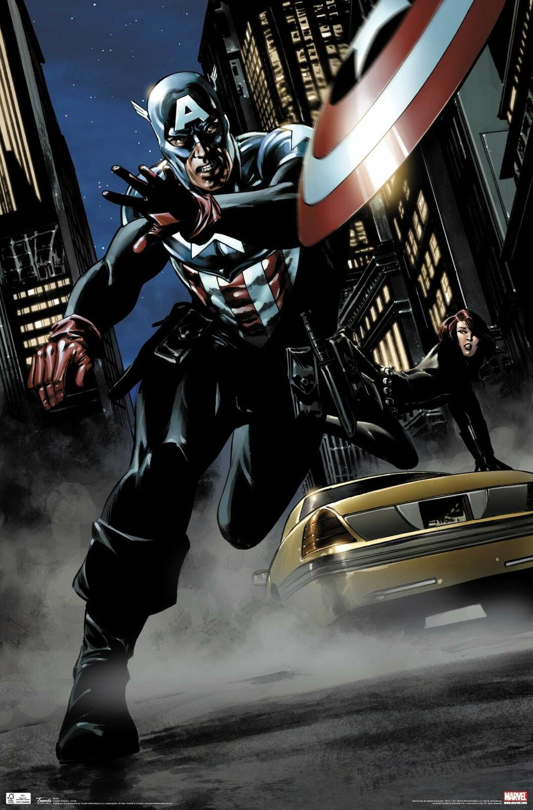 POSTER Marvel Comics - Captain America - Comic Poster-12x18-UNFRAMED ...