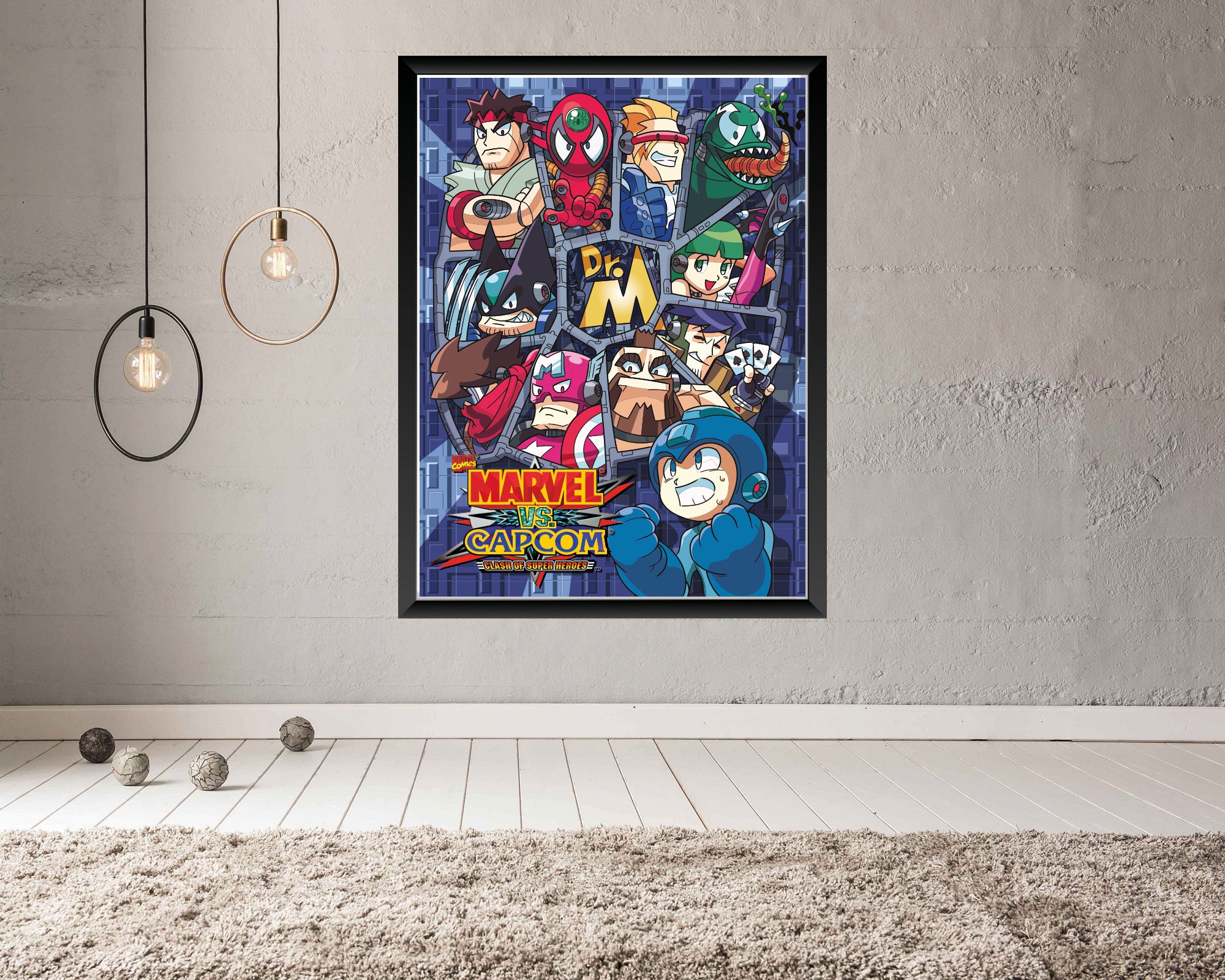 POSTER Marvel Vs. Capcom Rockman - Megaman V2 Arcade Video Game Poster ...