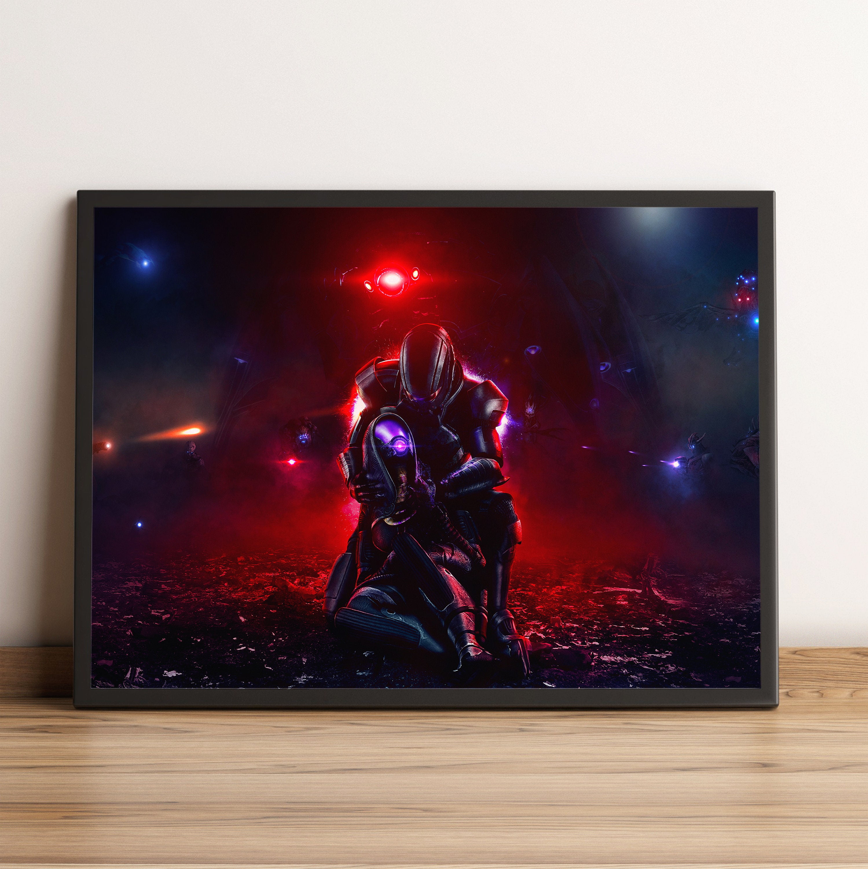 POSTER Mass Effect Poster, Shepard Wall Art, The Homolokus Game Print ...