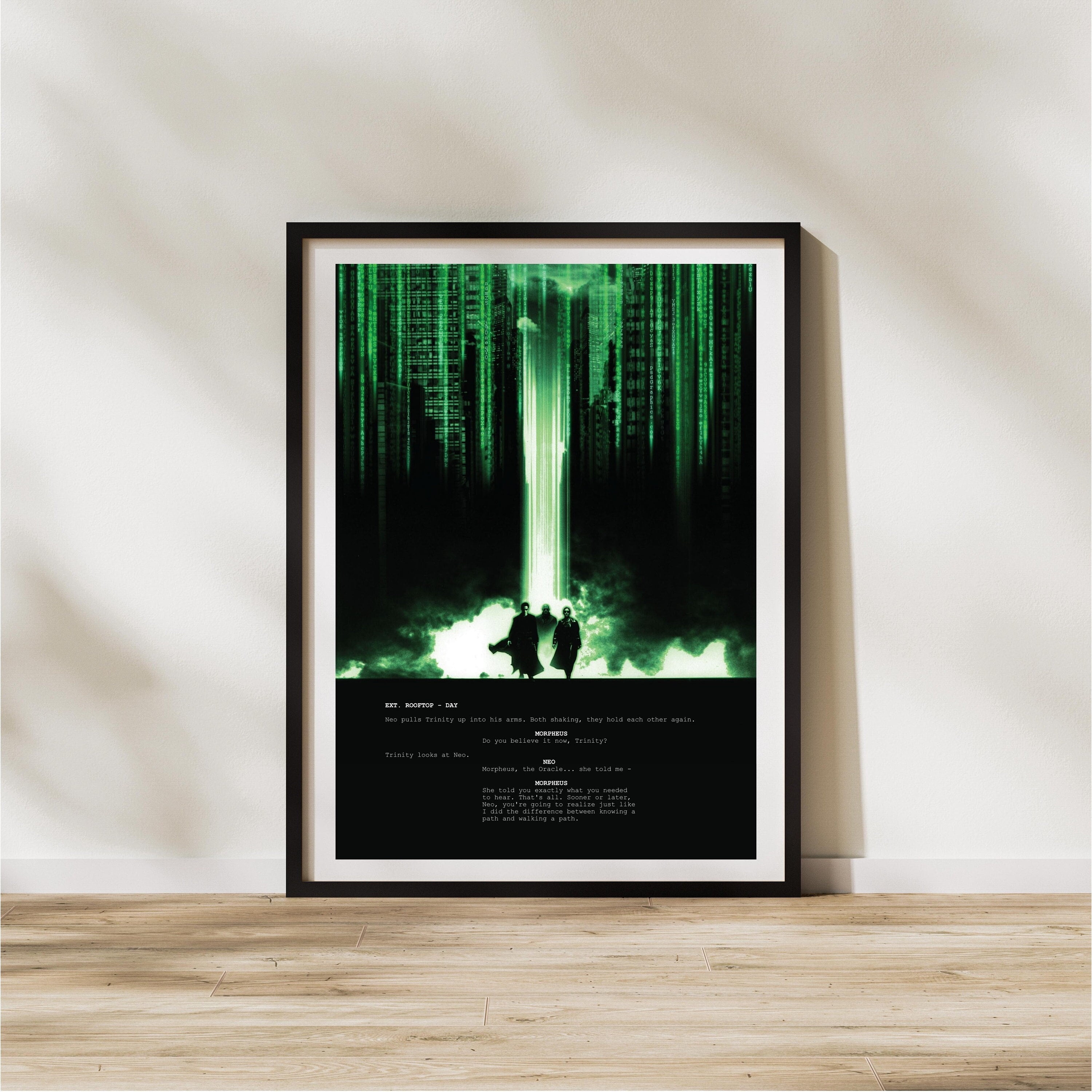 Poster Matrix Movie Film Script Movie Script Keanu Reeves