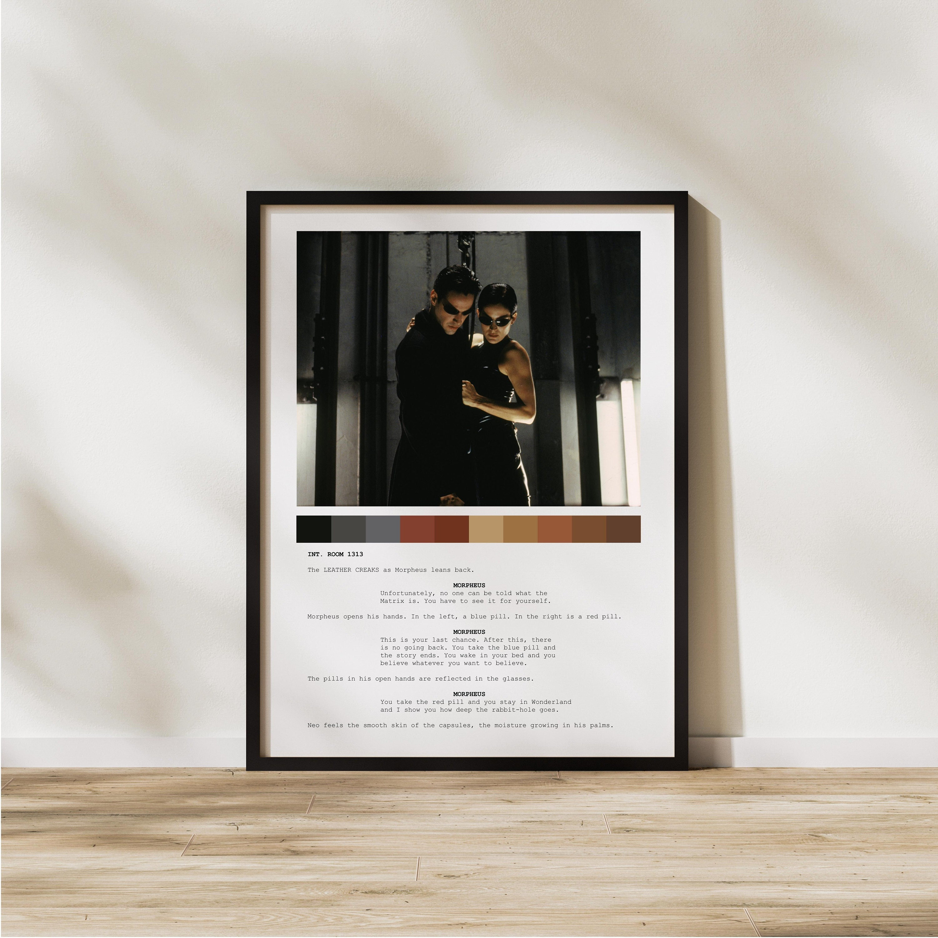 POSTER Matrix Movie Quote | Film Script Gift | isable Movie Script ...