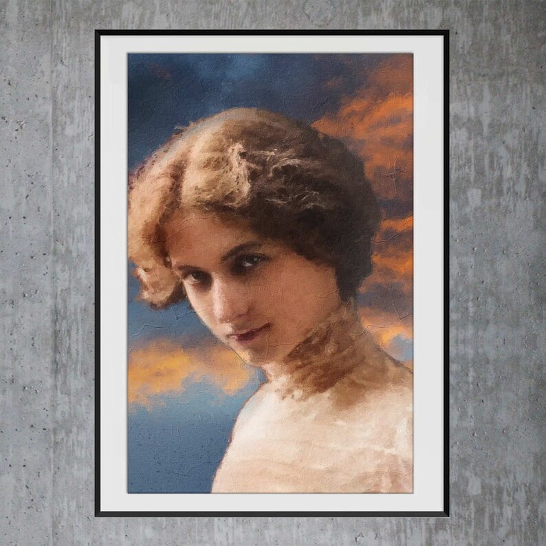 POSTER Maude Fealy - art print, painting, silent movie star, actress ...