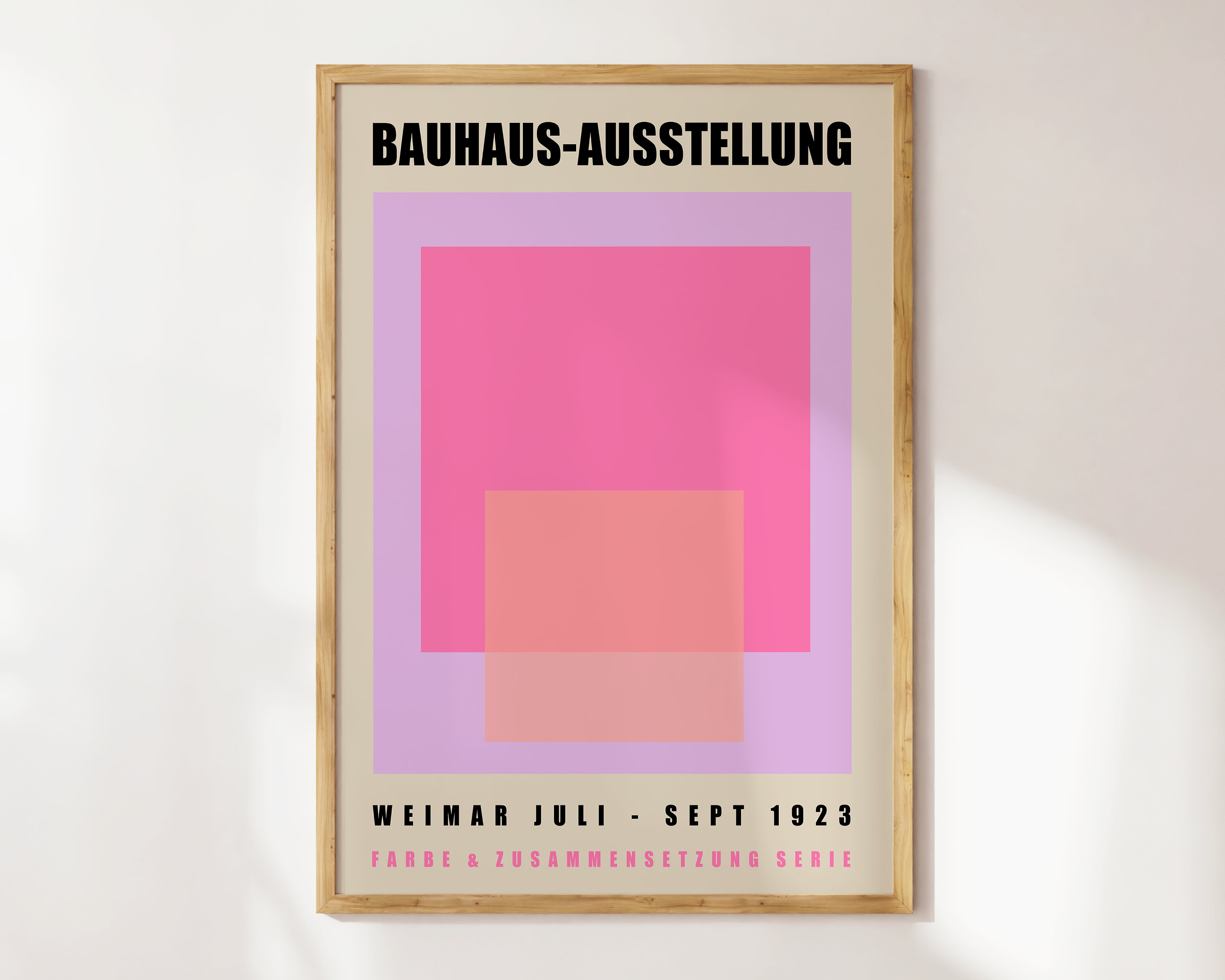 POSTER Maximalist Bauhaus Pastel Exhibition Poster, Bauhaus Ausstellung ...