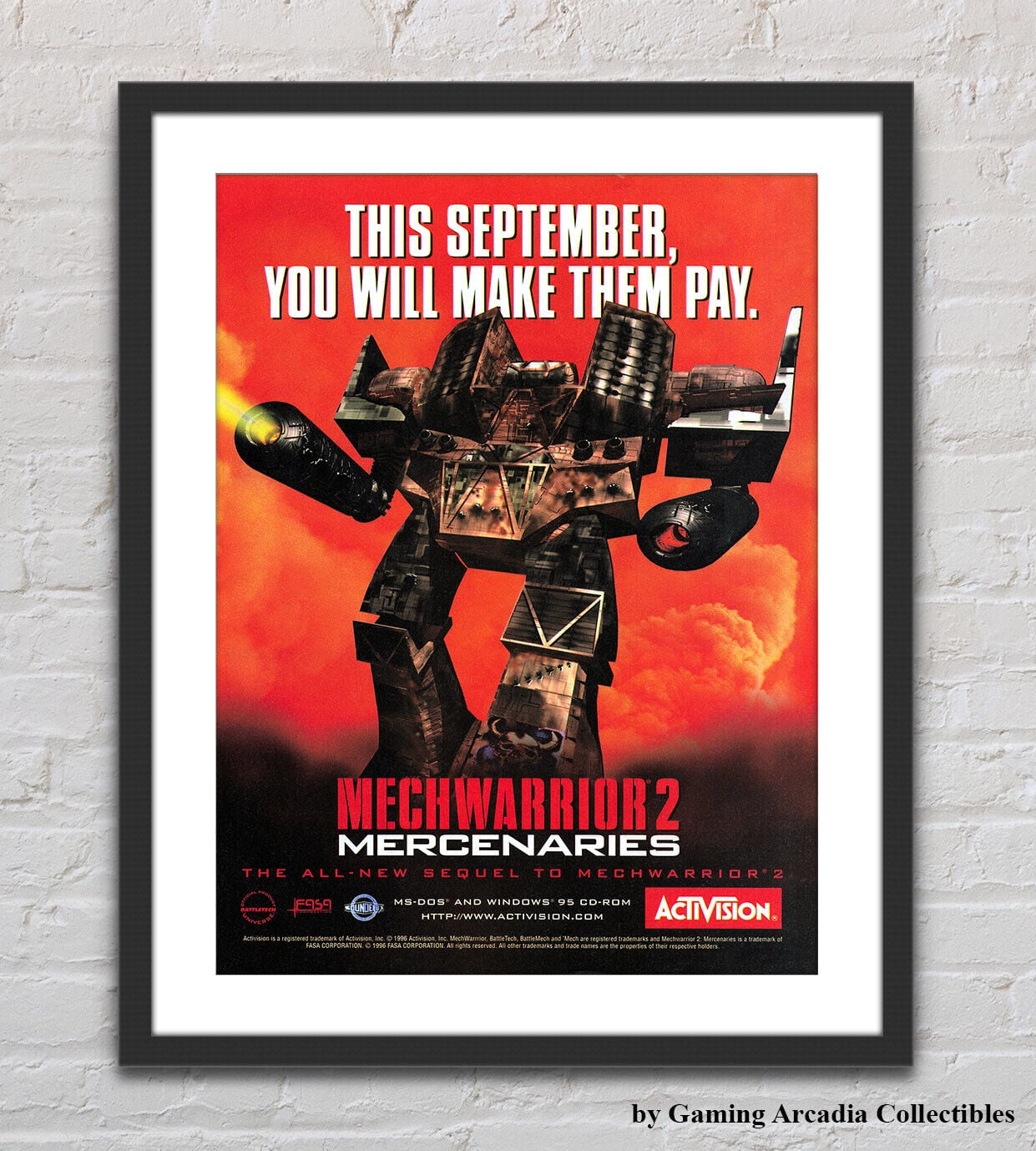 POSTER Mech Warrior 2 Mercenaries PC Poster-12x18-UNFRAMED - Walmart.com