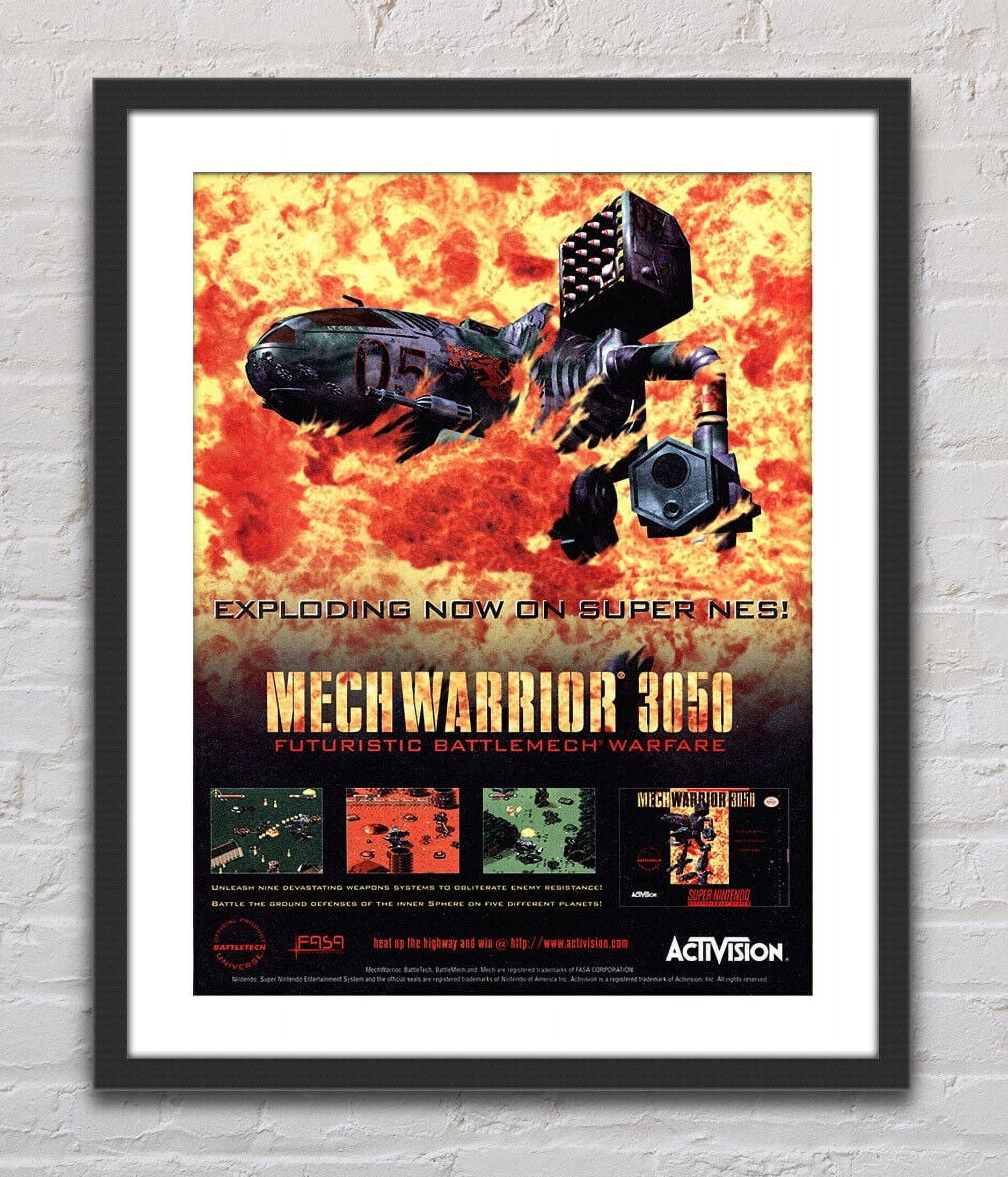 POSTER Mechwarrior 3050 Super Nintendo SNES Poster-24x36-UNFRAMED ...