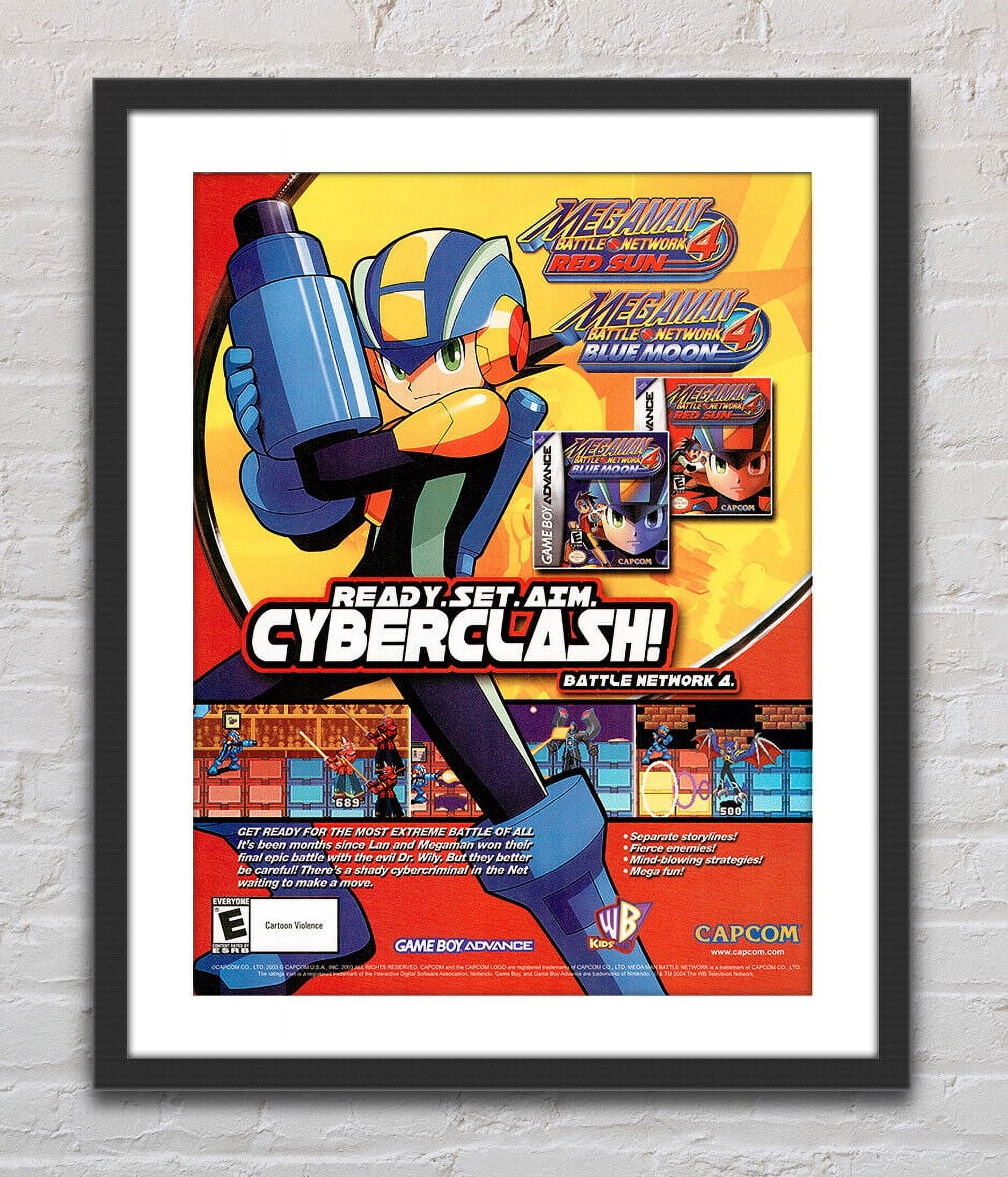 POSTER Mega Man Battle Network 4 Red Sun Blue Moon Nintendo GBA Poster ...