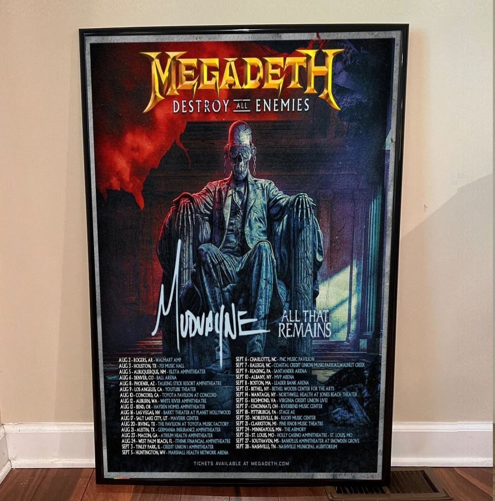 POSTER Megadeth - Tour 2024 Poster-8x12-UNFRAMED - Walmart.com