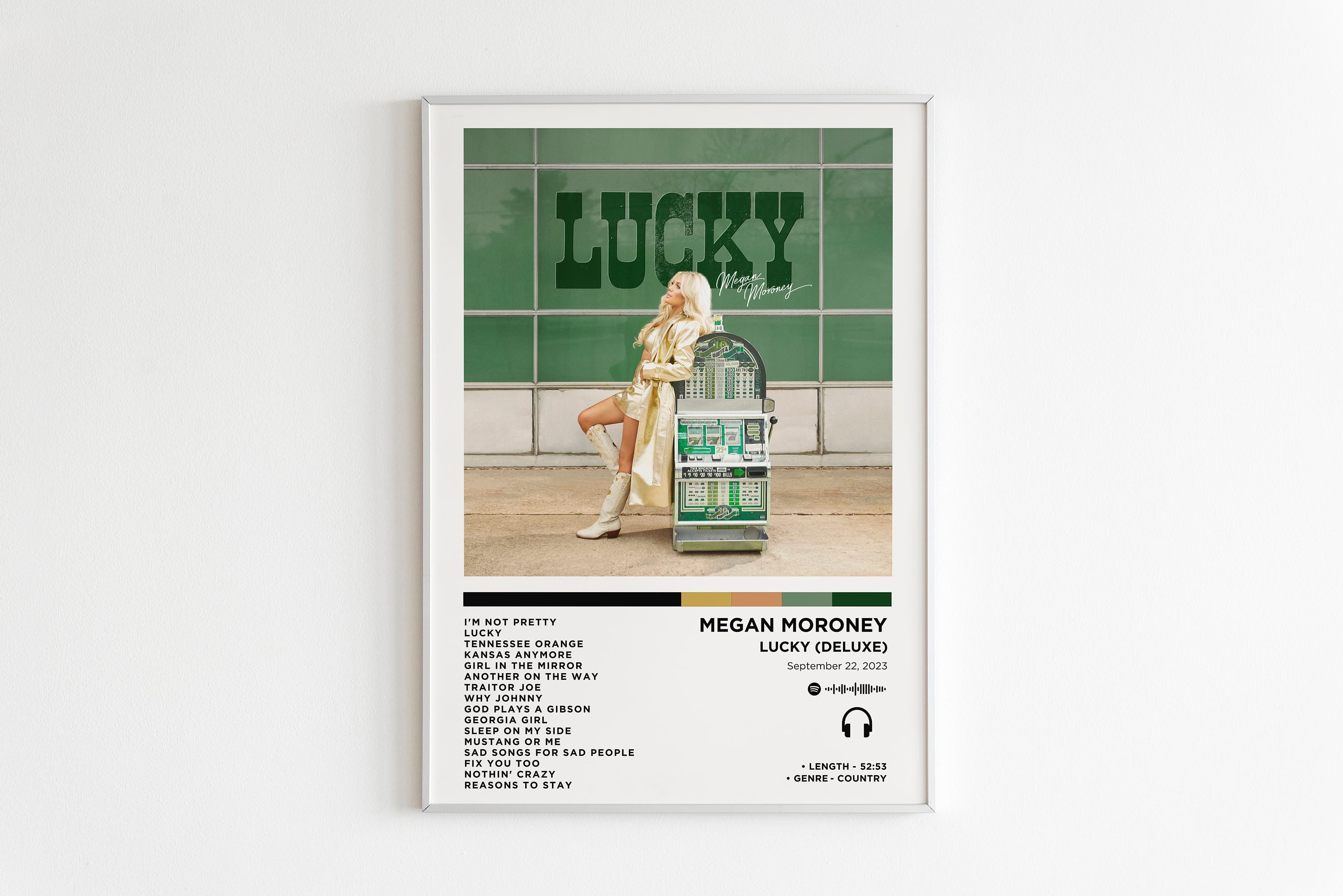 POSTER Megan Moroney - Lucky (Deluxe) Album Poster / Album Cover Poster ...
