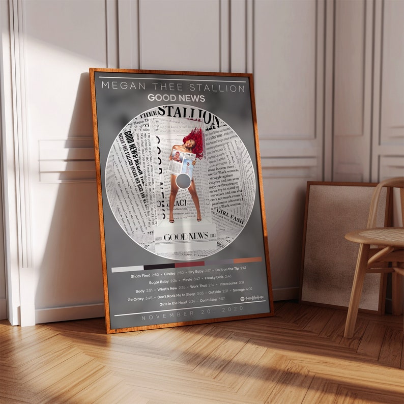 POSTER Megan Thee Stallion Poster | Good News Poster | Album Poster ...