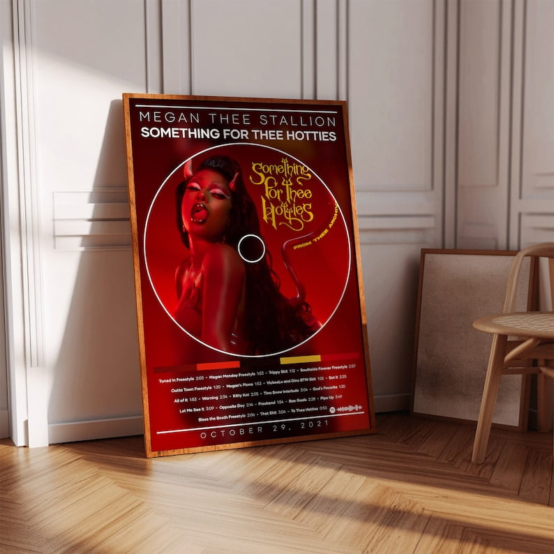 POSTER Megan Thee Stallion Poster | Something for Thee Hotties Poster | Album Poster Print ...