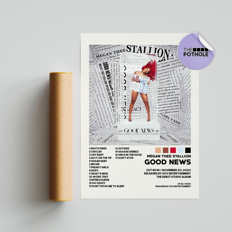 POSTER Megan Thee Stallion Posters, Good News Poster, Good News, Album ...