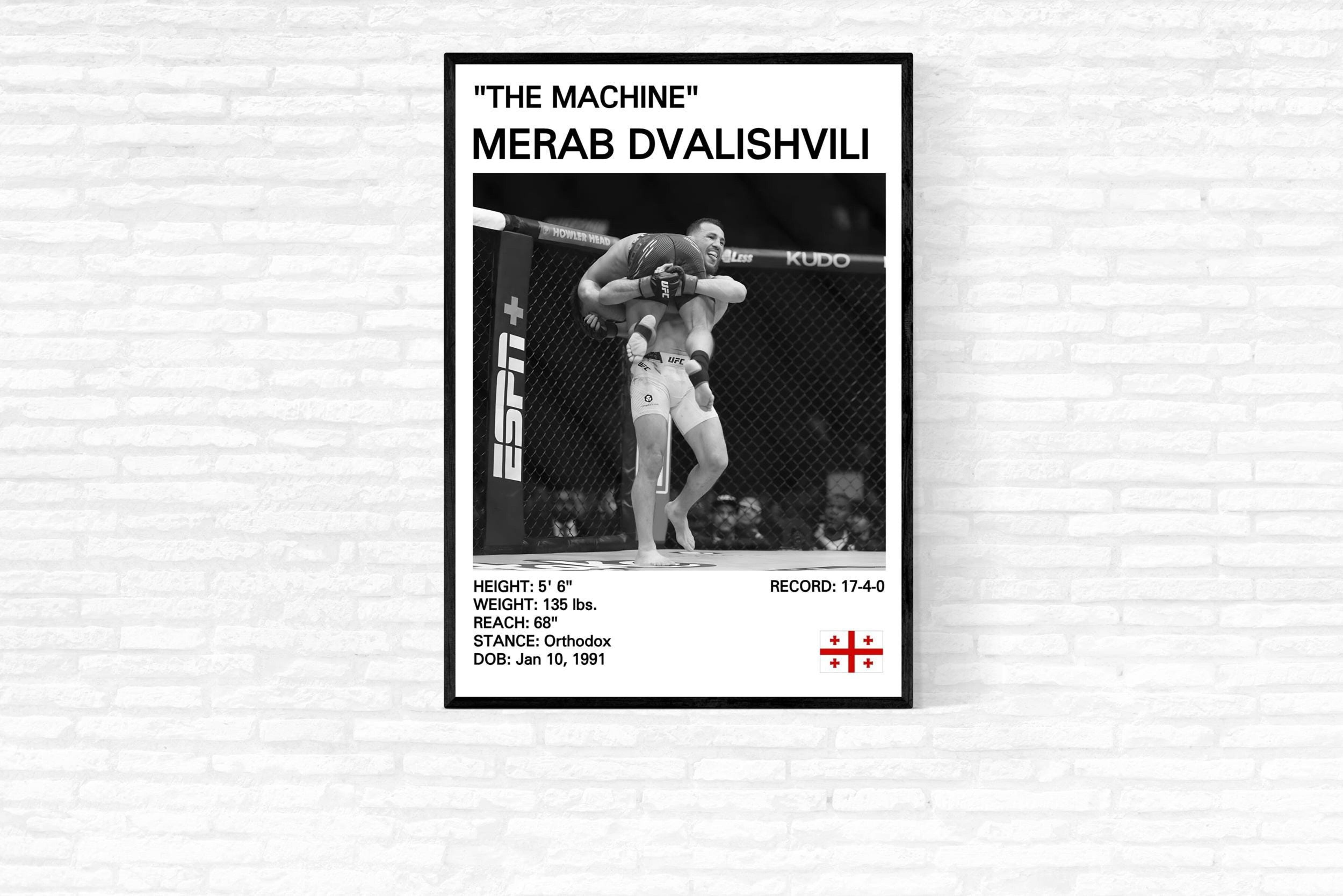 POSTER Merab Dvalishvili Poster, Merab The Machine Dvalishvili Print ...