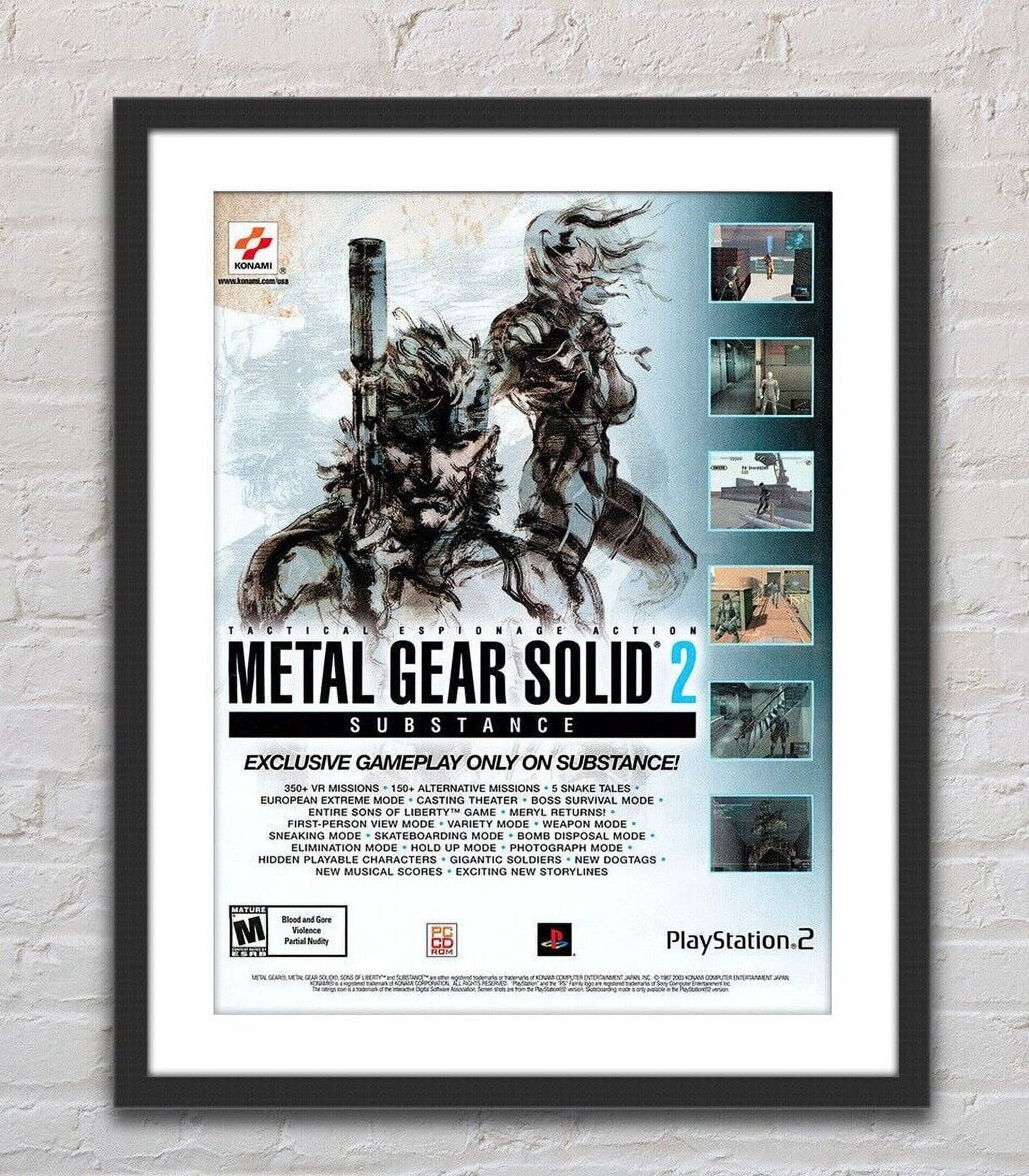 POSTER Metal Gear Solid 2 Substance PS2 Poster-12x18-UNFRAMED - Walmart.com