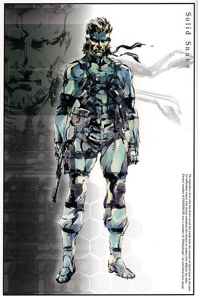 POSTER Metal Gear Solid Snake PS5 PS4 PS1 PS2 PS3 Premium POSTER MADE ...