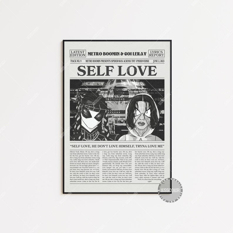 POSTER Metro Boomin & Coi Leray Retro Newspaper Print, Self-Love Poster ... POSTER Metro Boomin & Coi Leray Retro Newspaper Print, Self-Love Poster ...