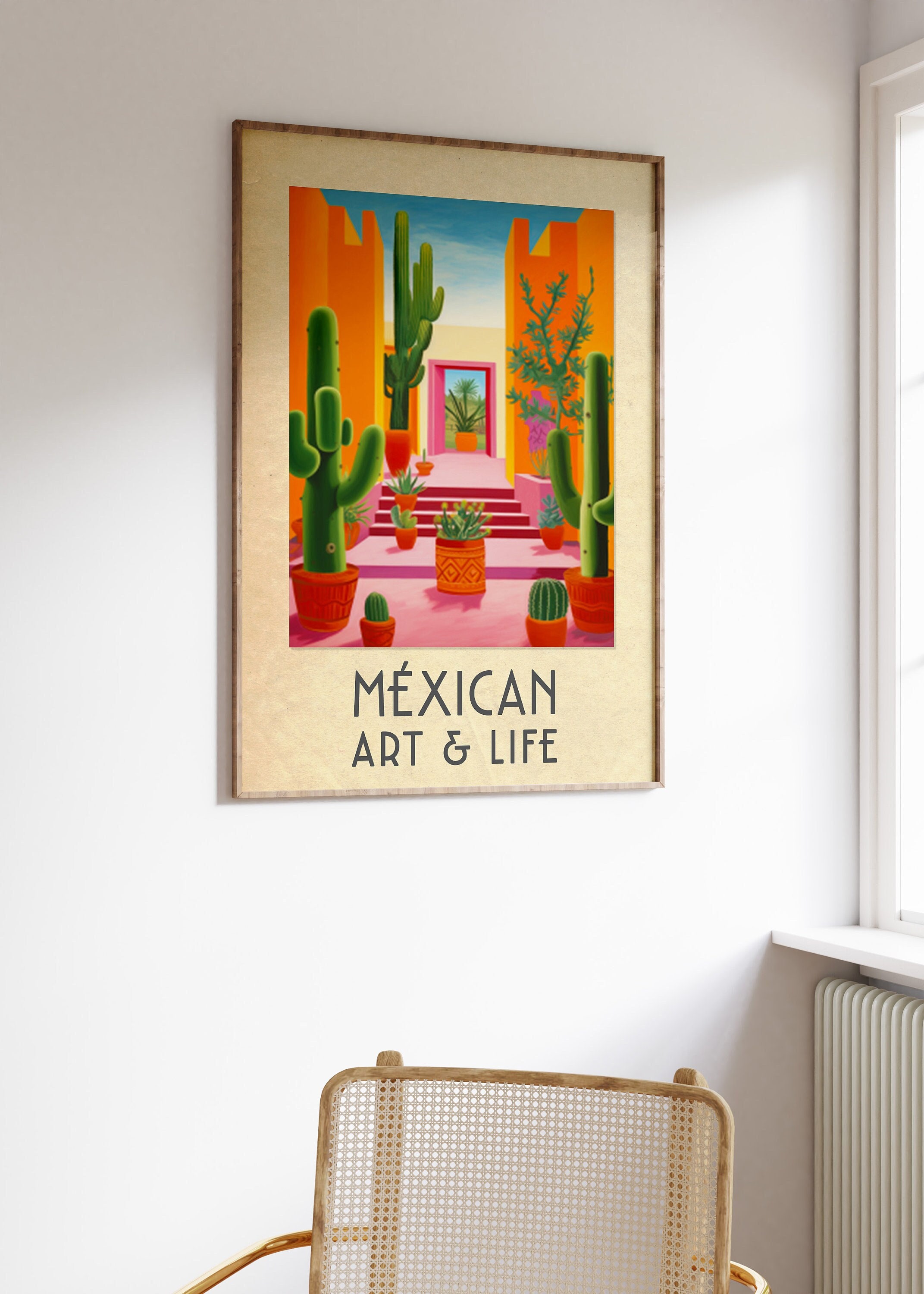POSTER Mexican Print, Vintage Mexican Poster, Mexican Cactus Poster ...