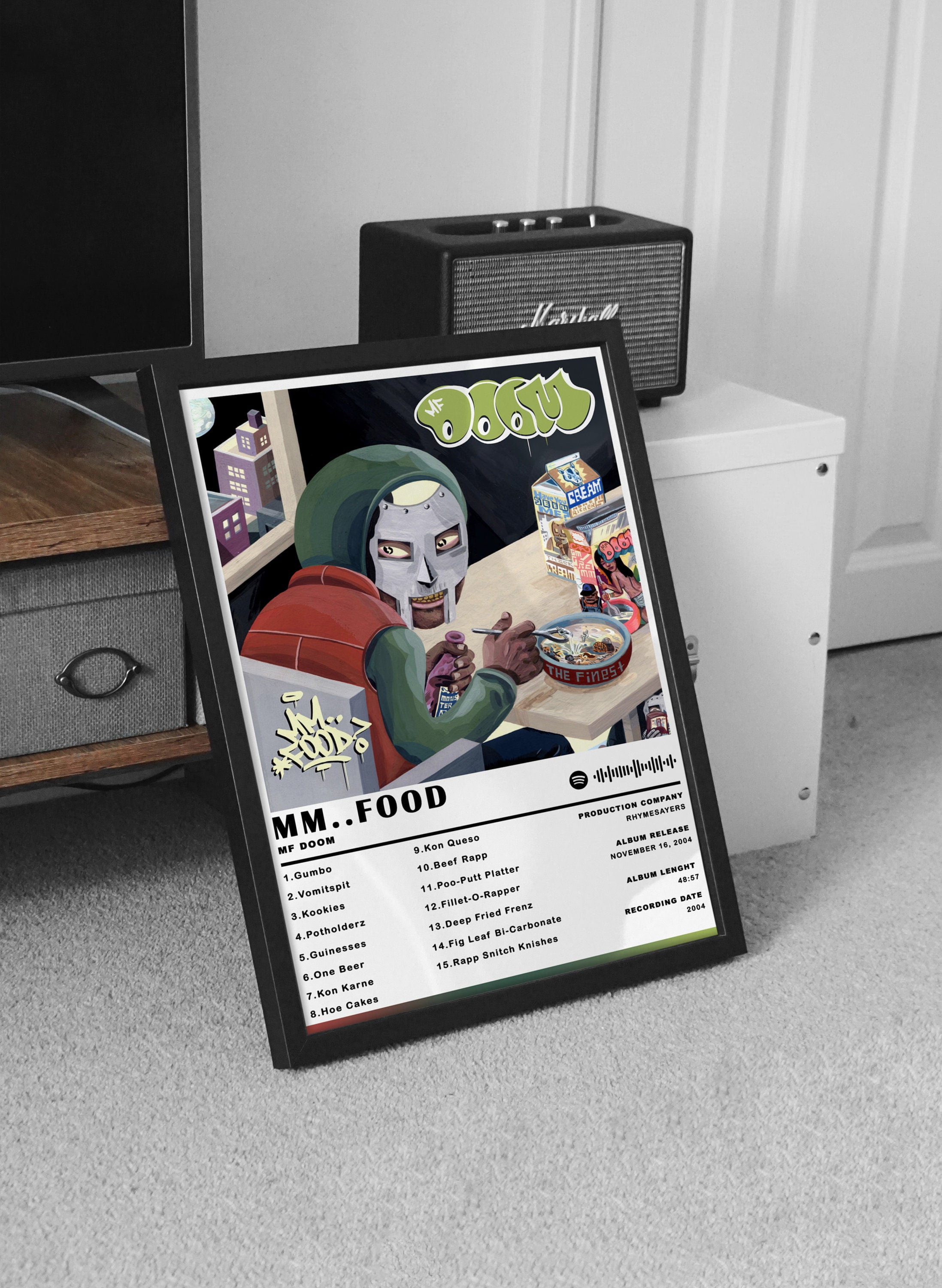 POSTER Mf Doom Poster Print, MF Doom Mm.. Food Album, MF Doom Gift ...