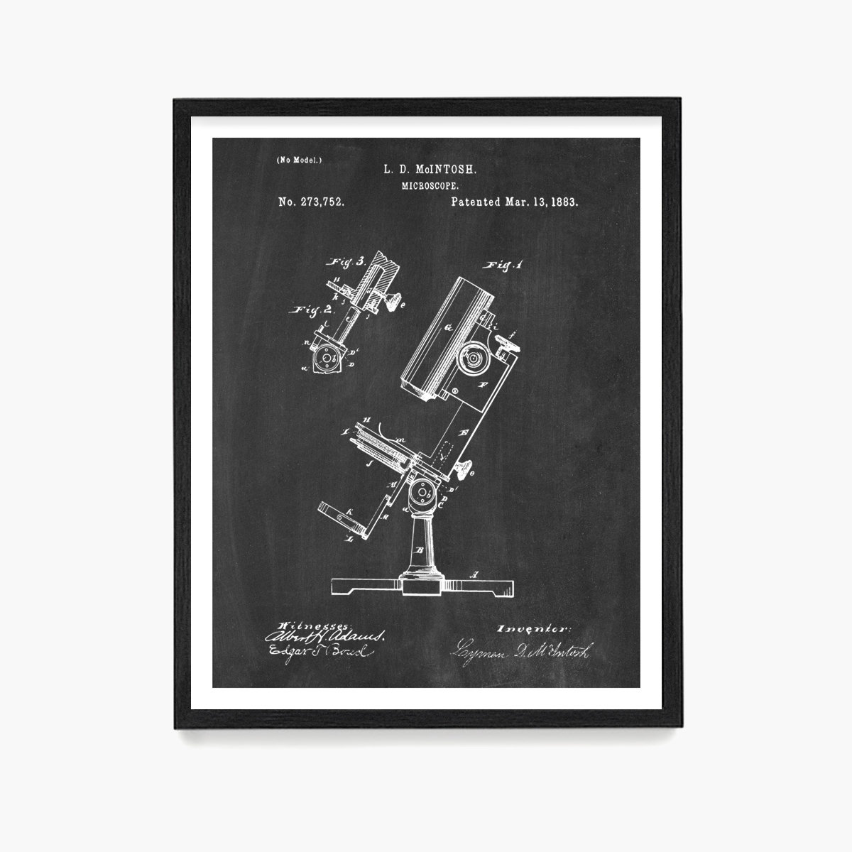 POSTER Microscope Patent Poster, Science Wall Art, Scientist Gift ...