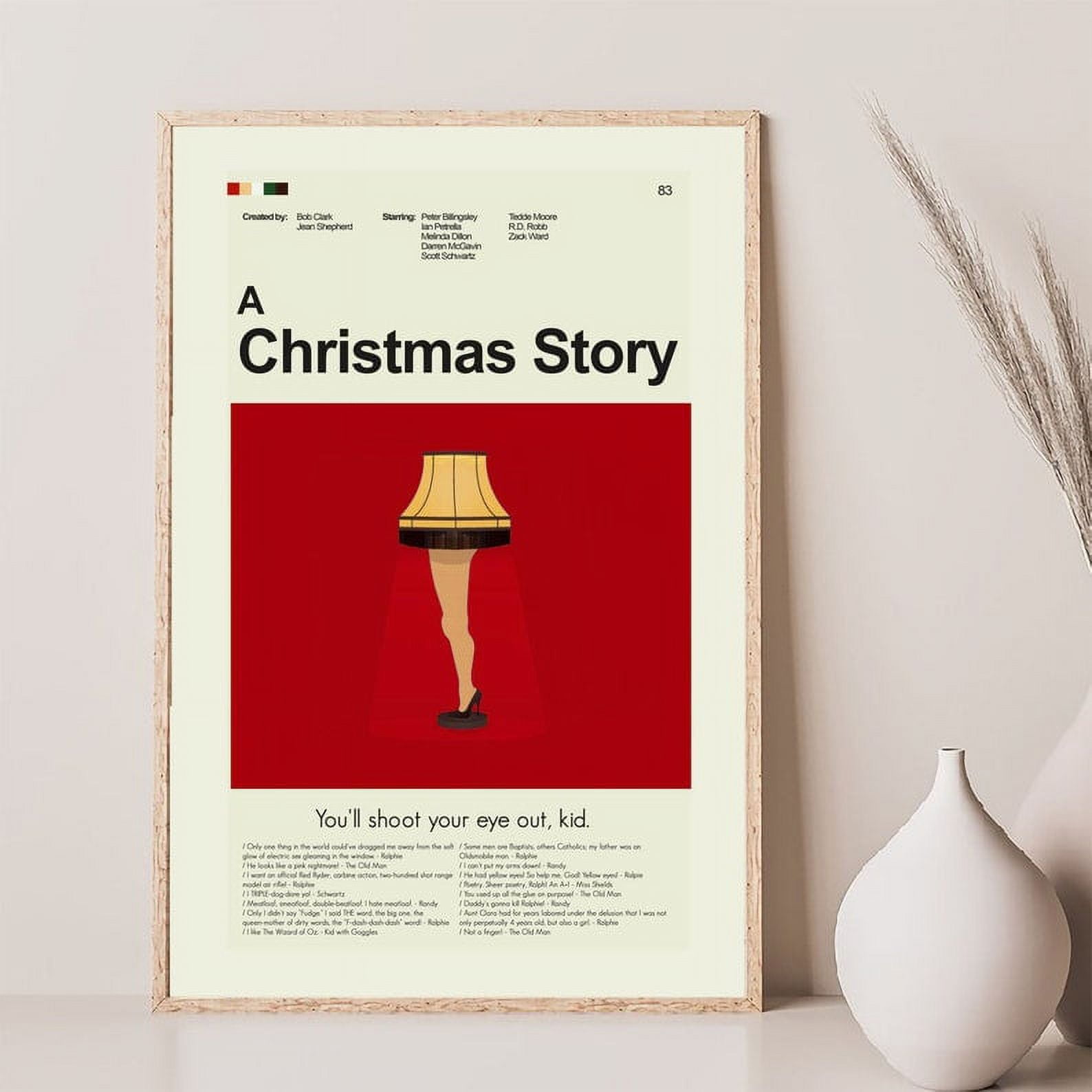 POSTER Mid Century Modern A Christmas Story Movie Poster, Retro Movie Print, Modern Vintage ...
