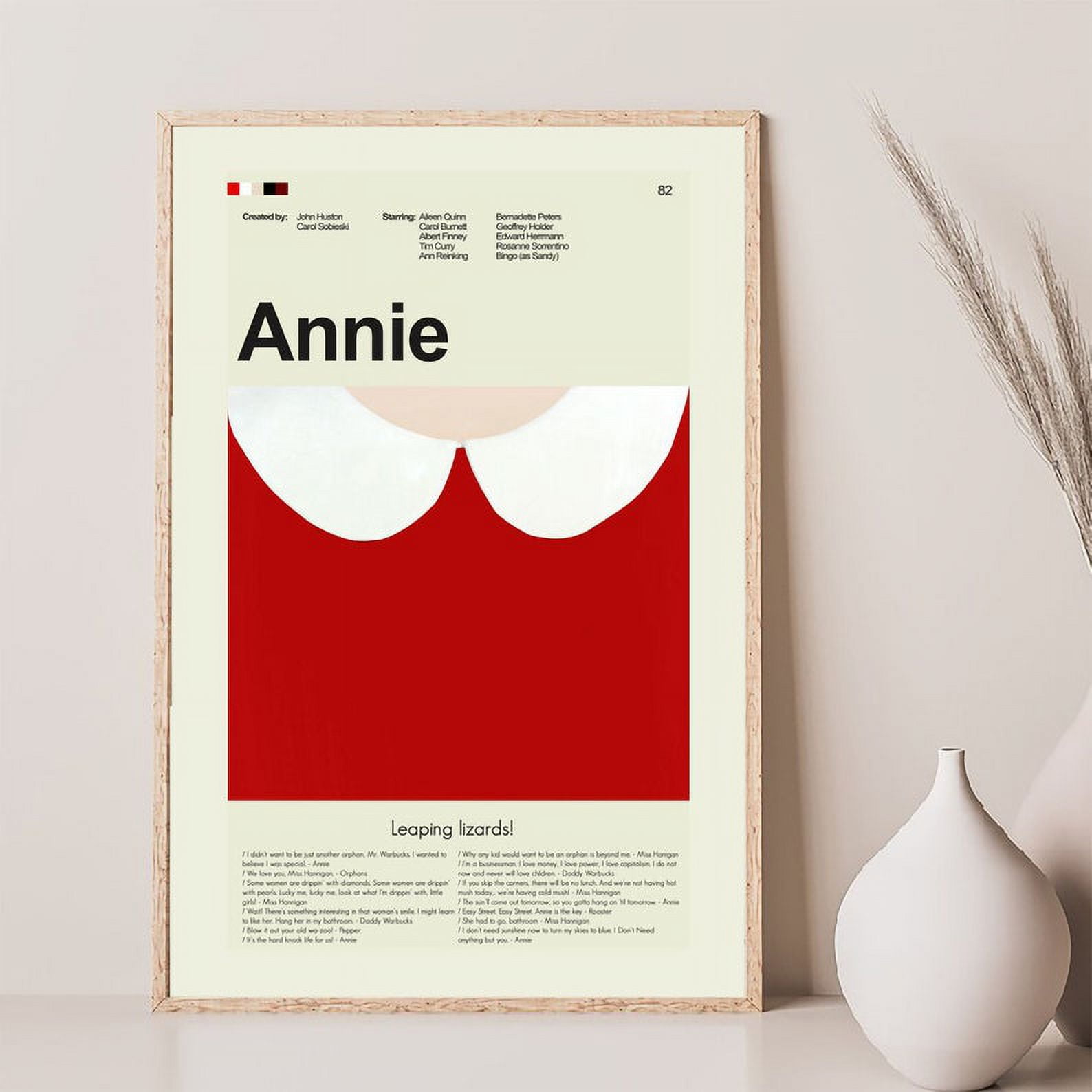 POSTER Mid Century Modern Annie Movie Poster, Retro Movie Print, Modern ...