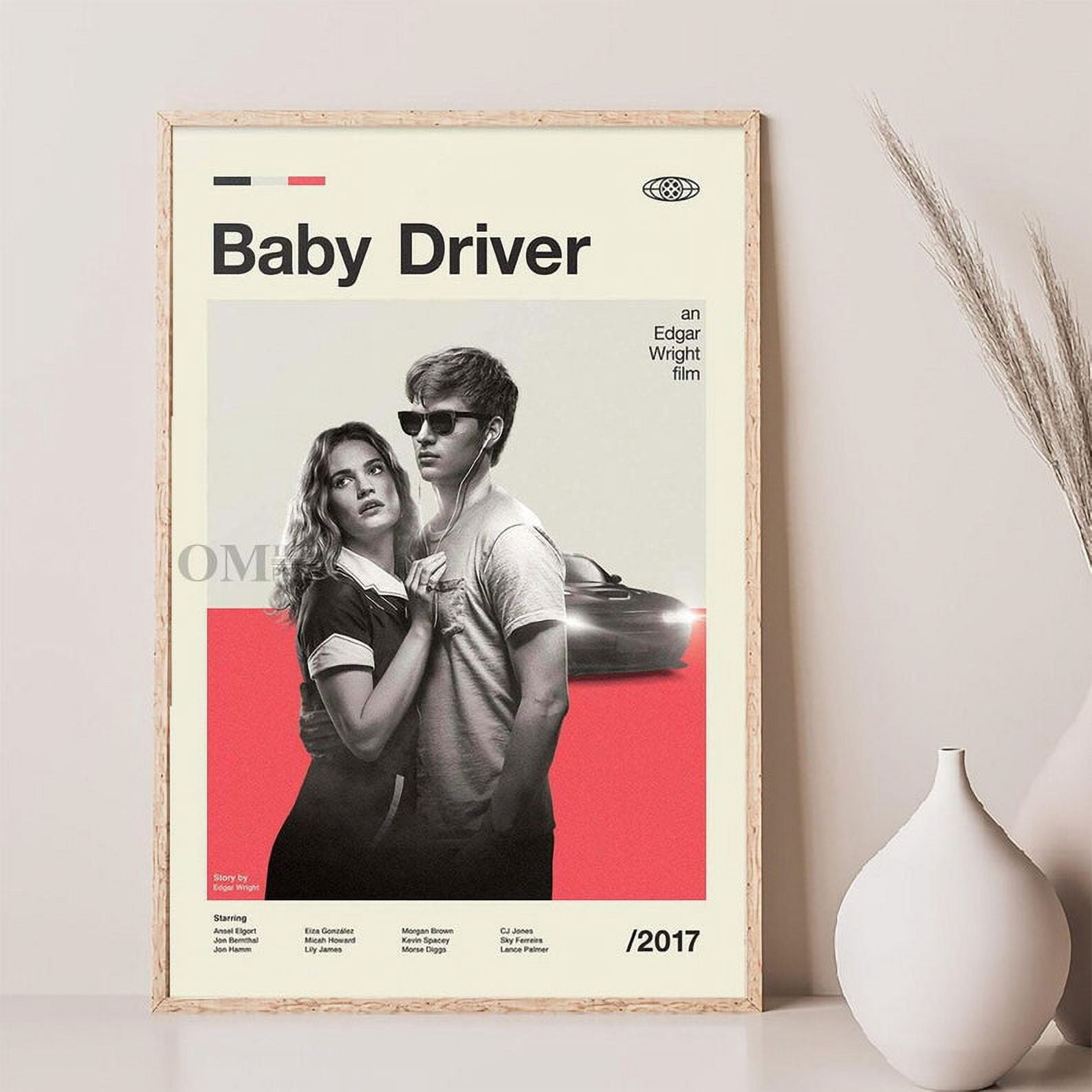 POSTER Mid Century Modern Baby Driver Posters, Retro Movie Print ...