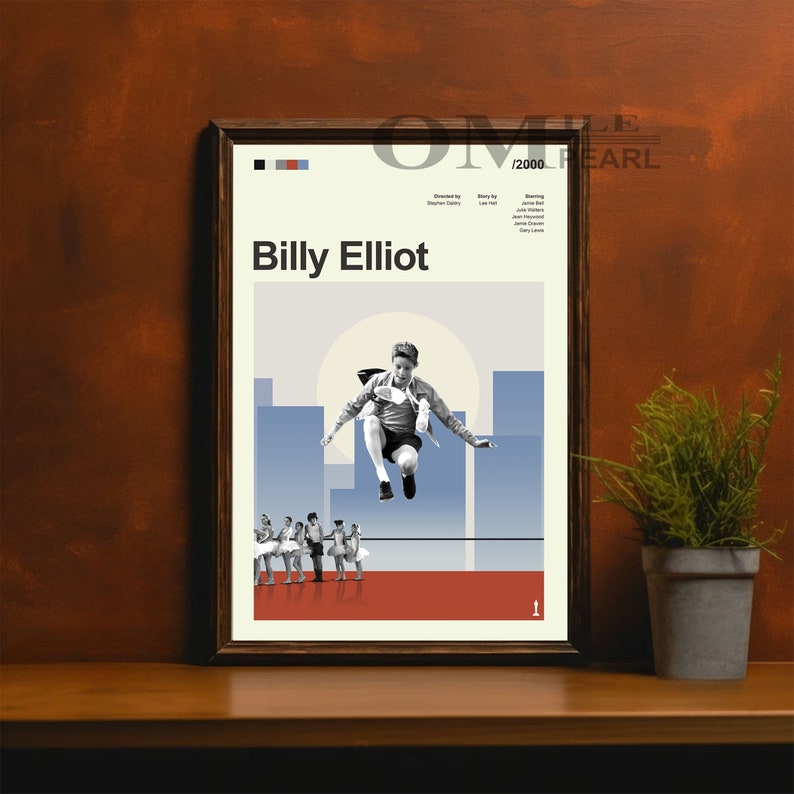 POSTER Mid Century Modern Billy Elliot Movie Poster, Retro Movie Print ...