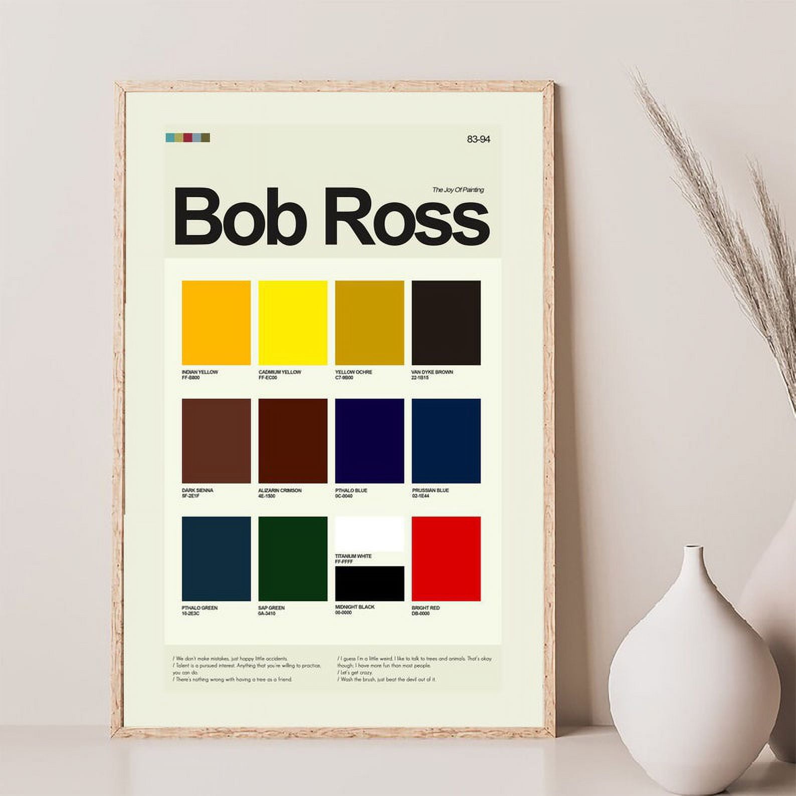 POSTER Mid Century Modern Bob Ross Movie Poster, Retro Movie Print ...
