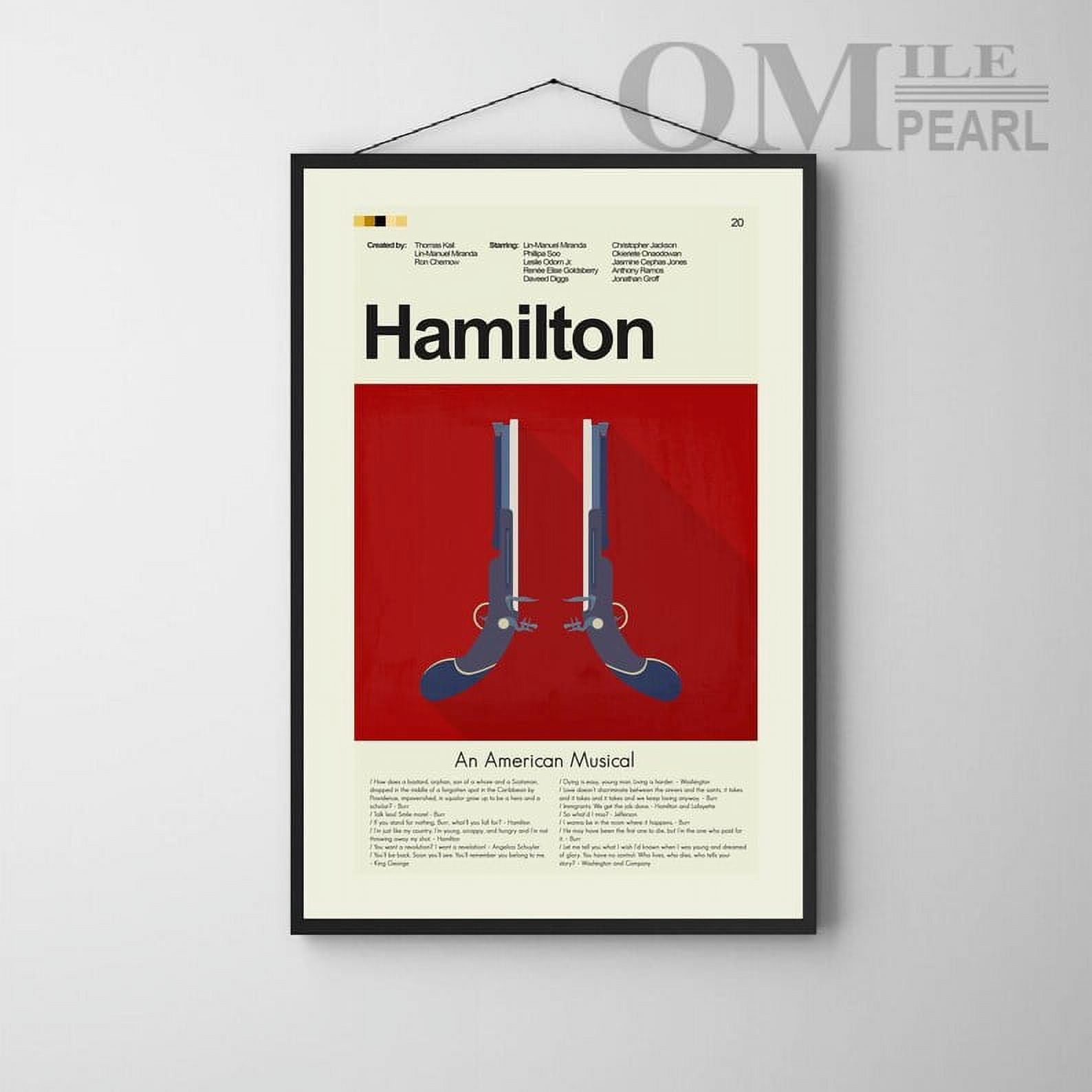 POSTER Mid Century Modern Hamilton Movie Poster, Retro Movie Print ...