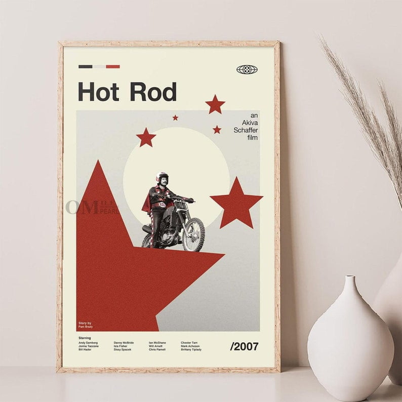 POSTER Mid Century Modern Hot Rod Posters, Retro Movie Print, Modern ...