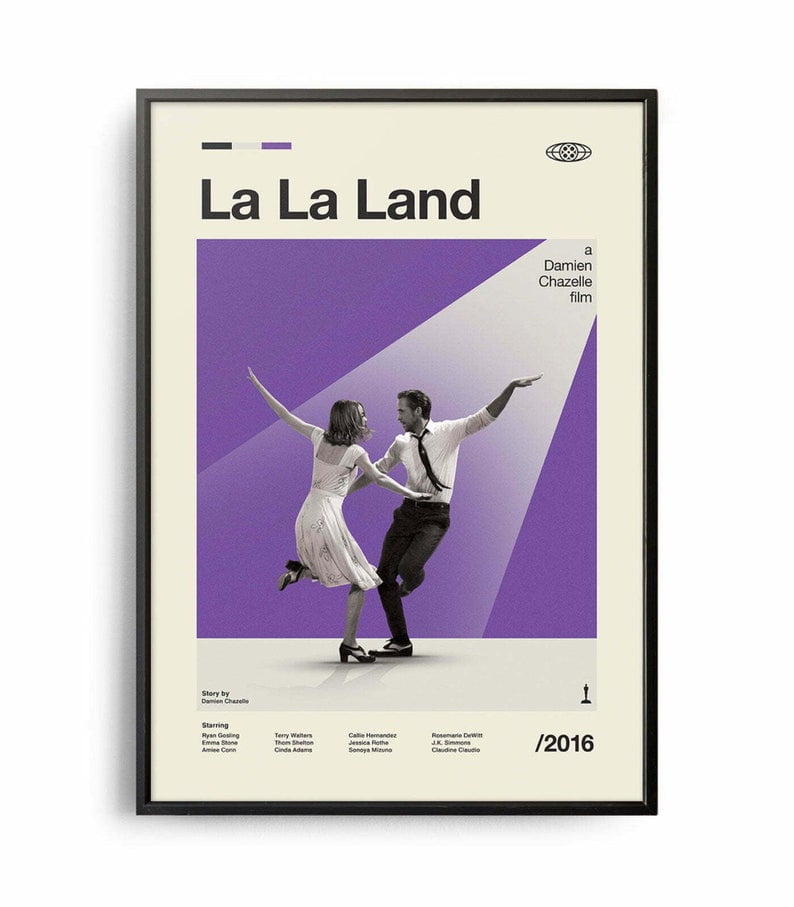 POSTER Mid Century Modern La La Land Posters, Retro Movie Print, Modern ...