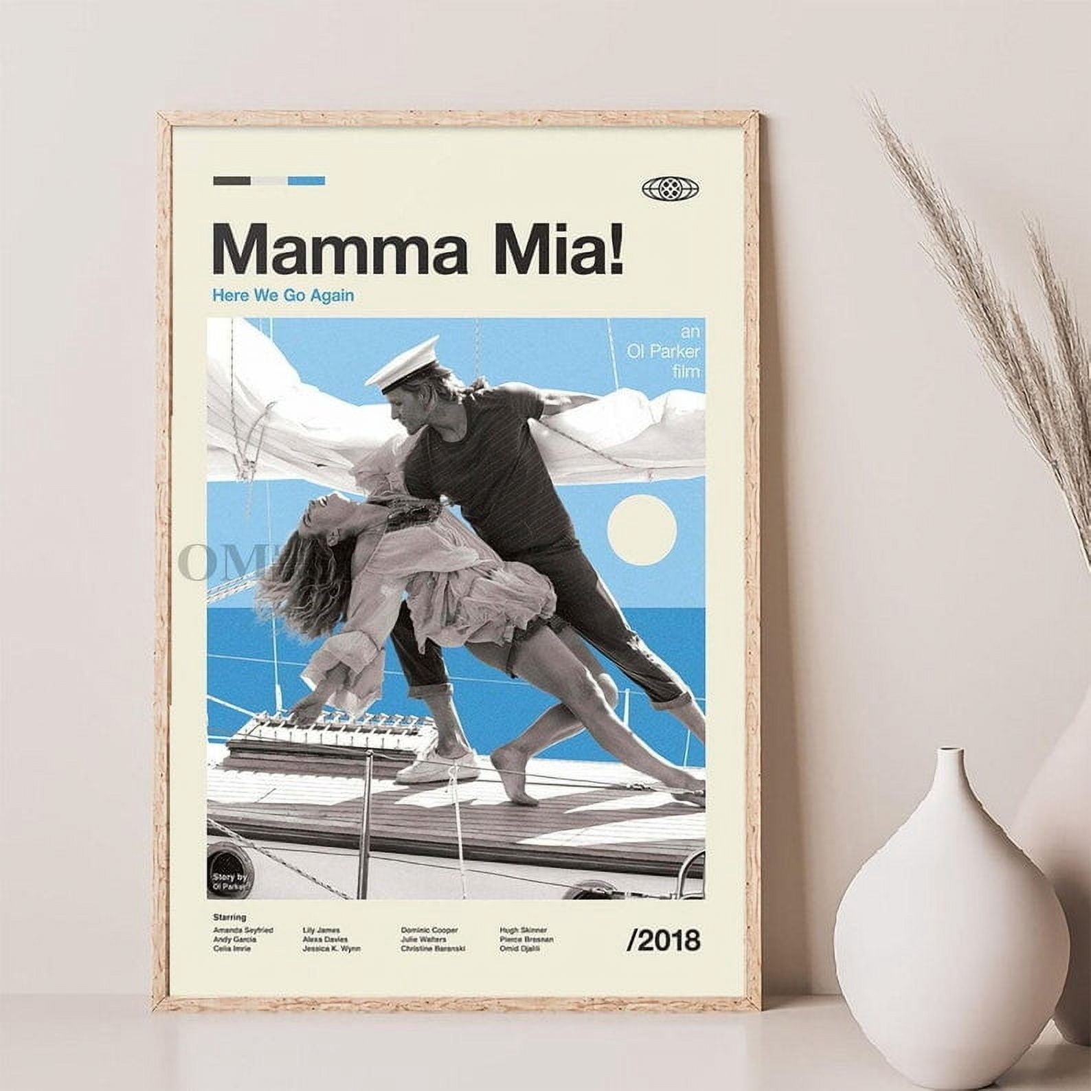 POSTER Mid Century Modern Mamma Mia Posters, Retro Movie Print, Modern ...
