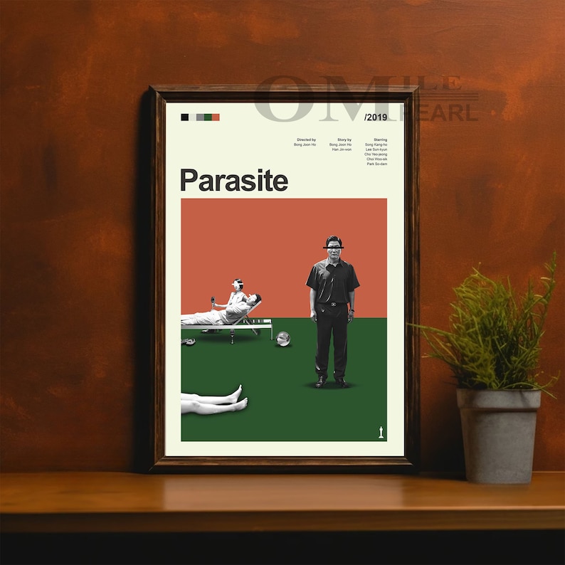 POSTER Mid Century Modern Parasite Movie Poster, Retro Movie Print, Modern Vintage Movie Posters ...