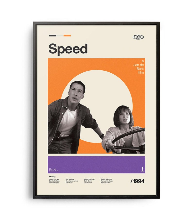 POSTER Mid Century Modern Speed Posters, Retro Movie Print, Modern Vintage Movie Poster-UNFRAMED ...