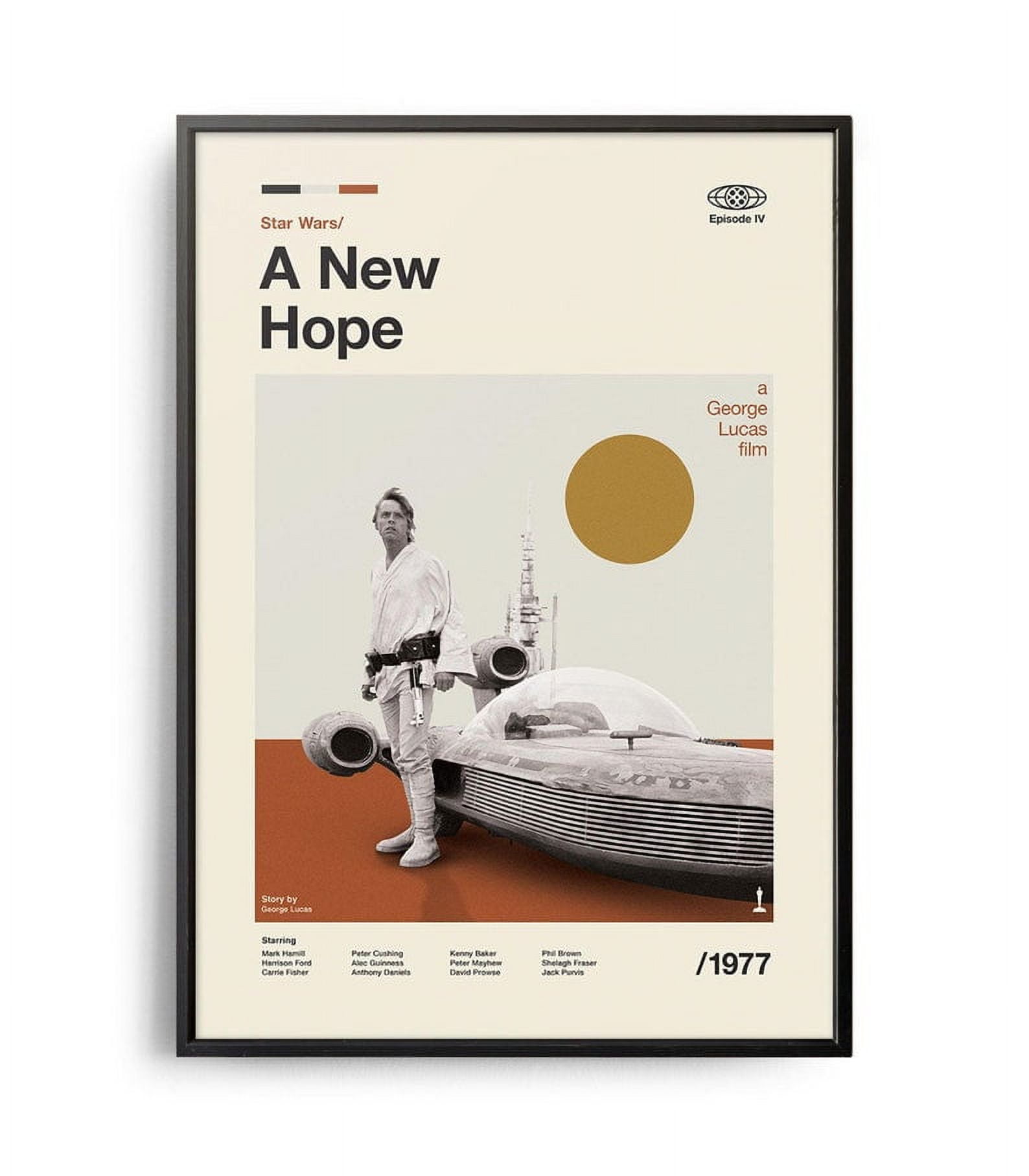 POSTER Mid Century Modern Star Wars - A New Hope Posters, Retro Movie ...