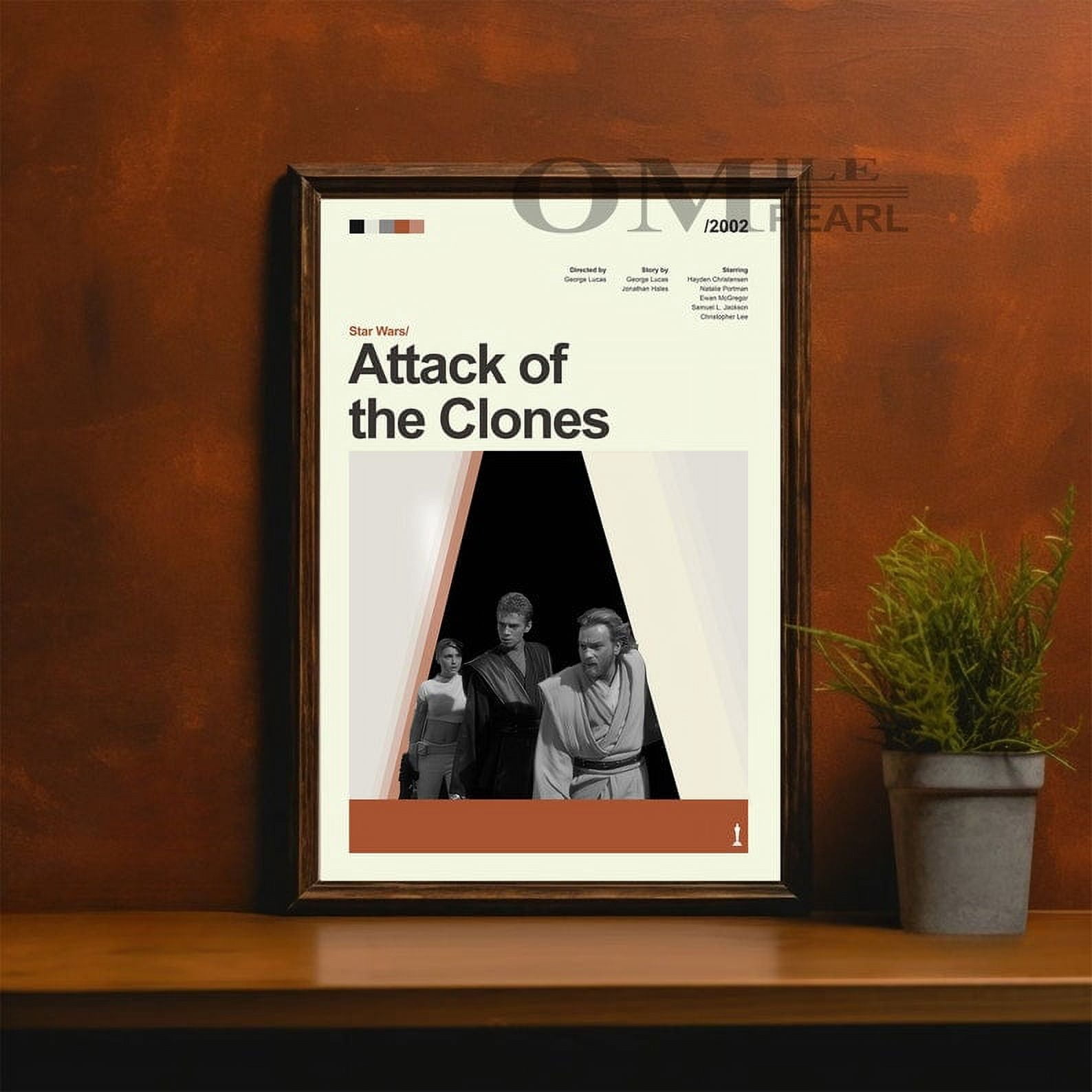 POSTER Mid Century Modern Star Wars: Attack of the Clones Movie Poster ...