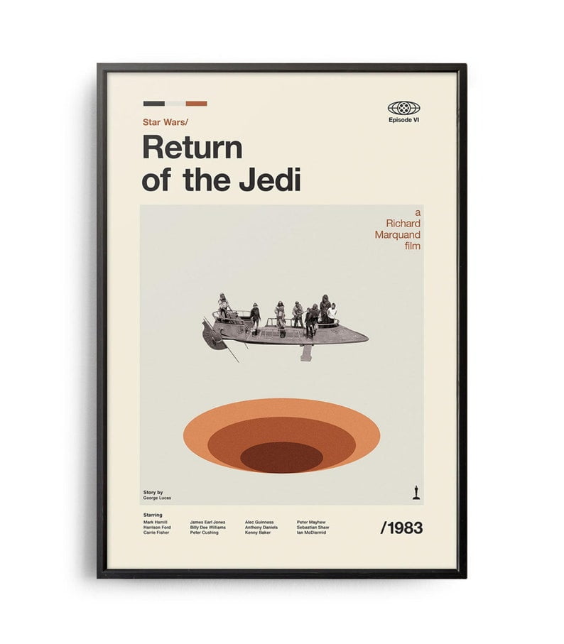POSTER Mid Century Modern Star Wars - Return of the Jedi Posters, Retro ...