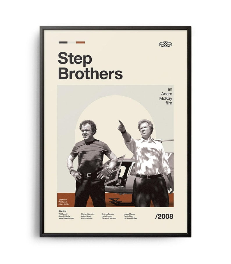 POSTER Mid Century Modern Step Brothers Posters, Retro Movie Print ...