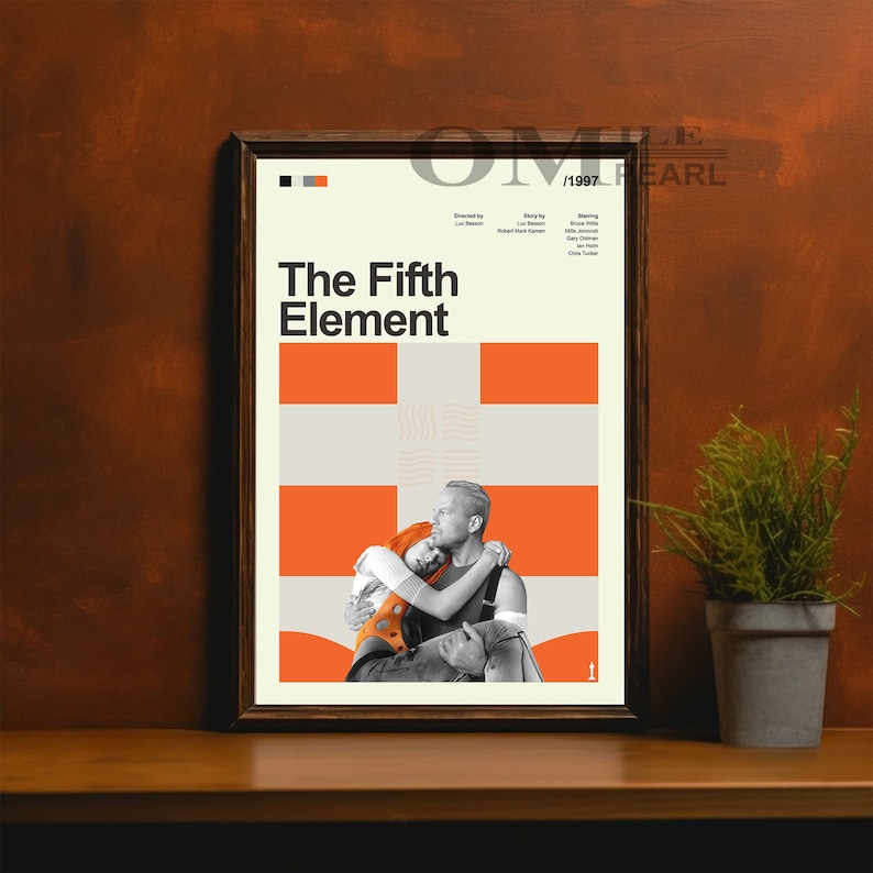 POSTER Mid Century Modern The Fifth Element Movie Poster, Retro Movie ...