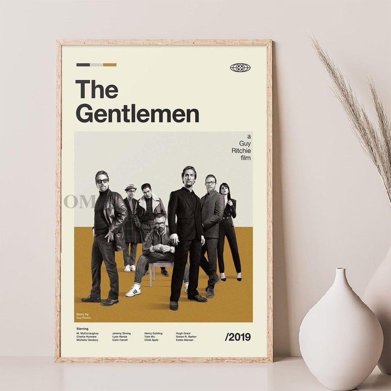 POSTER Mid Century Modern The Gentlemen Posters, Retro Movie Print ...
